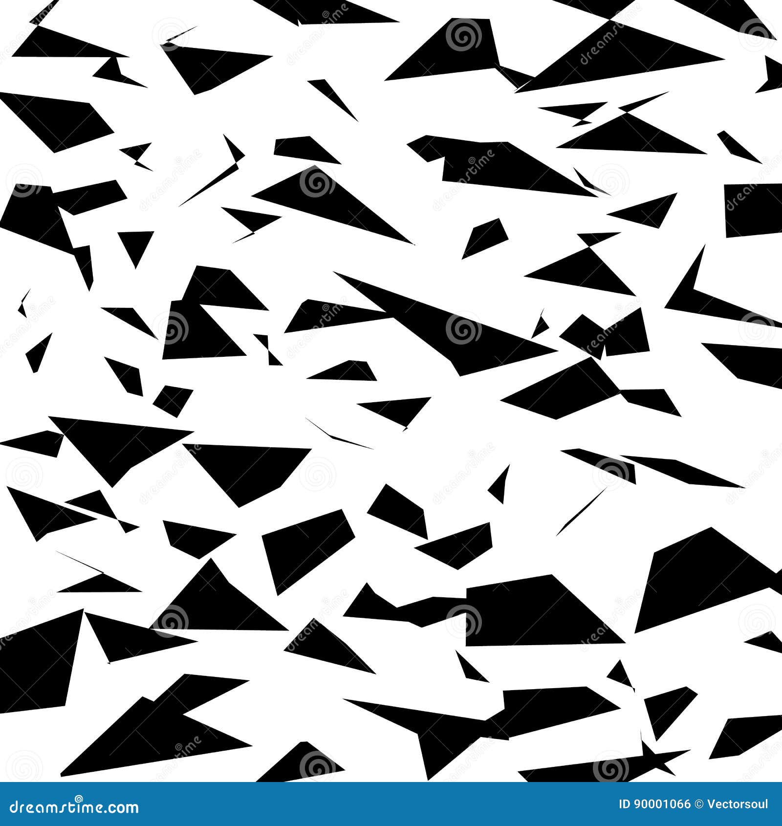 Chaotic, Rough Texture. Random Pattern with Scattered Edgy Shape Stock ...