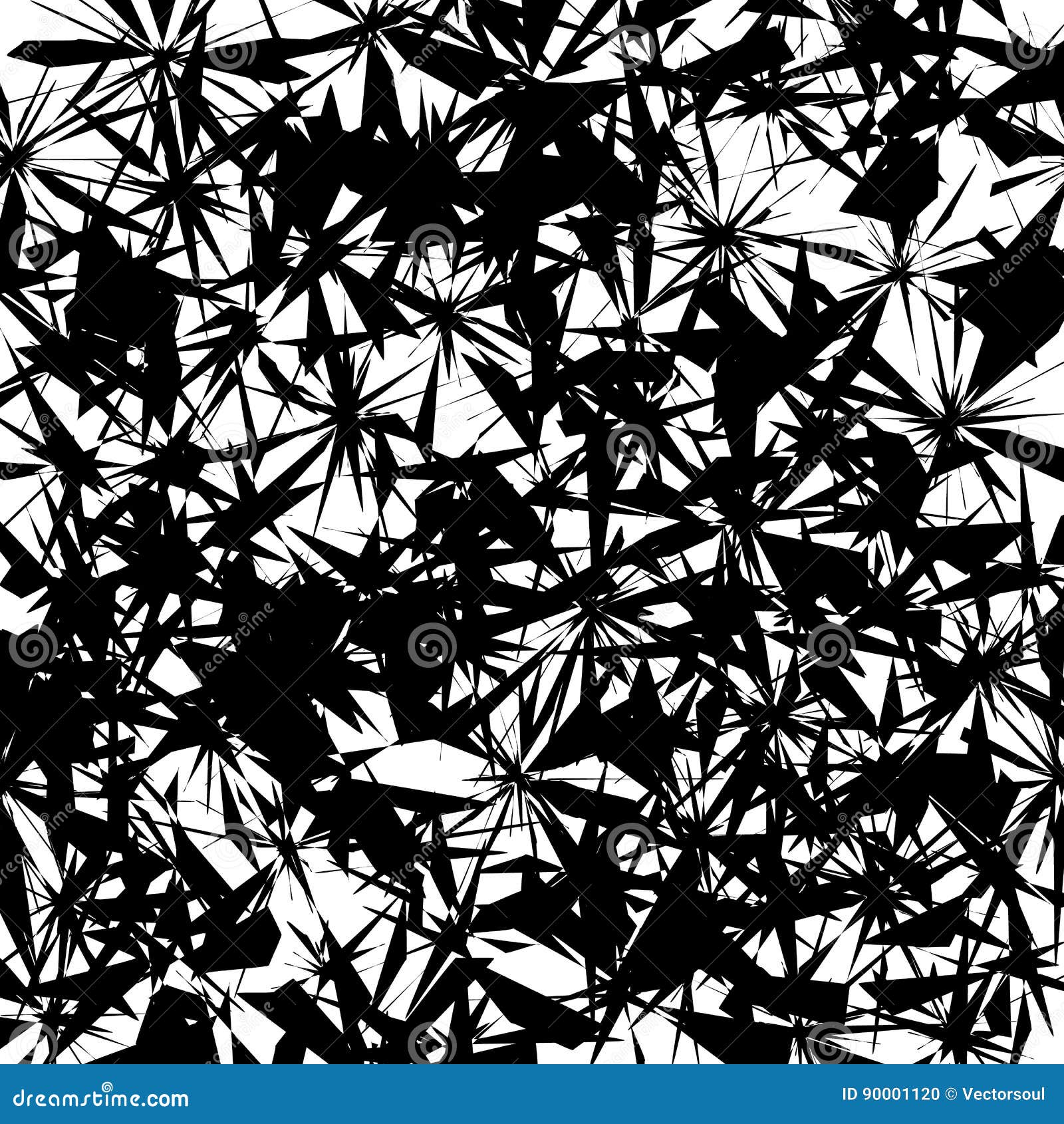 Chaotic, Rough Texture. Random Pattern with Scattered Edgy Shape Stock ...