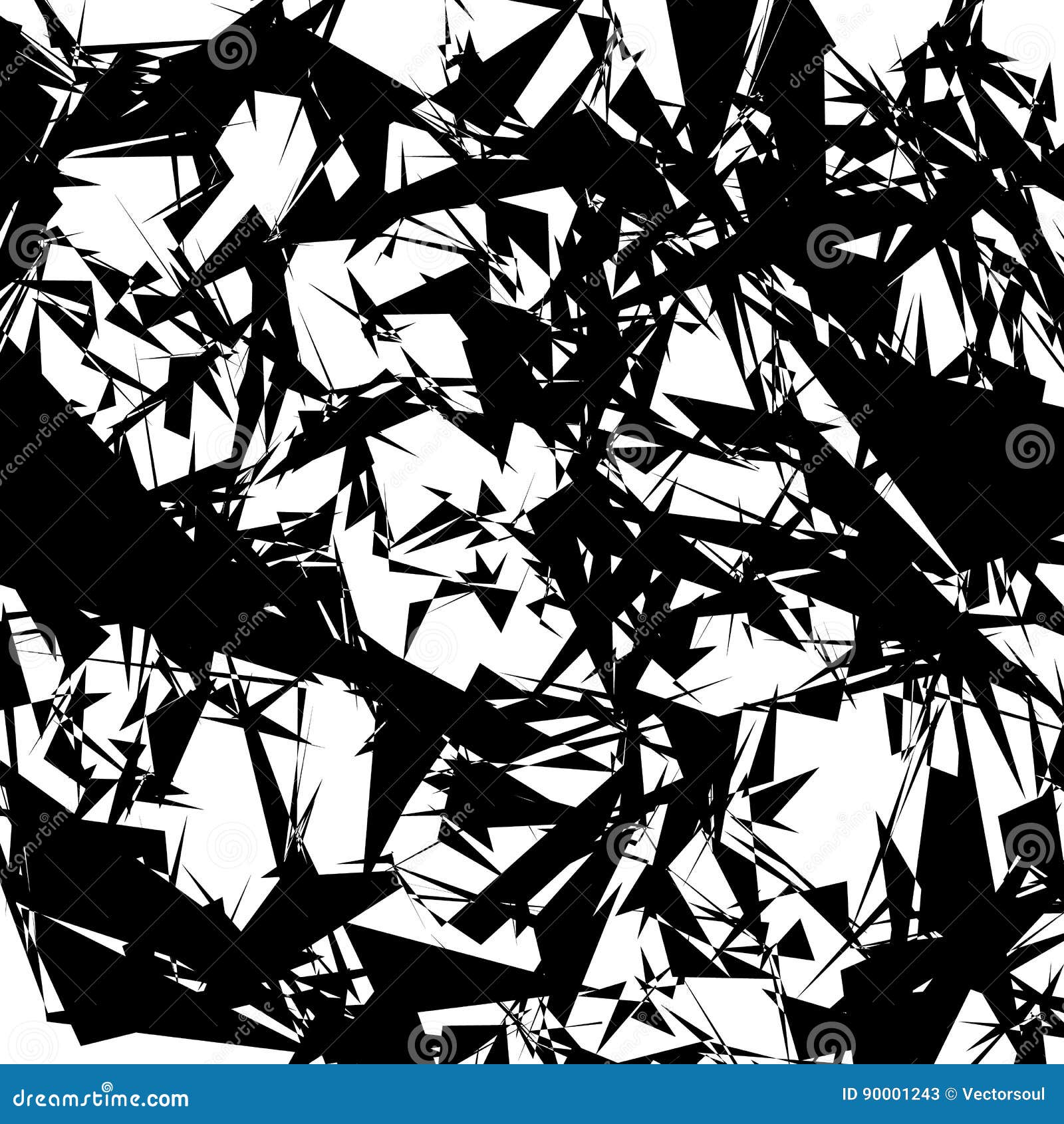 Chaotic, Rough Texture. Random Pattern with Scattered Edgy Shape Stock ...