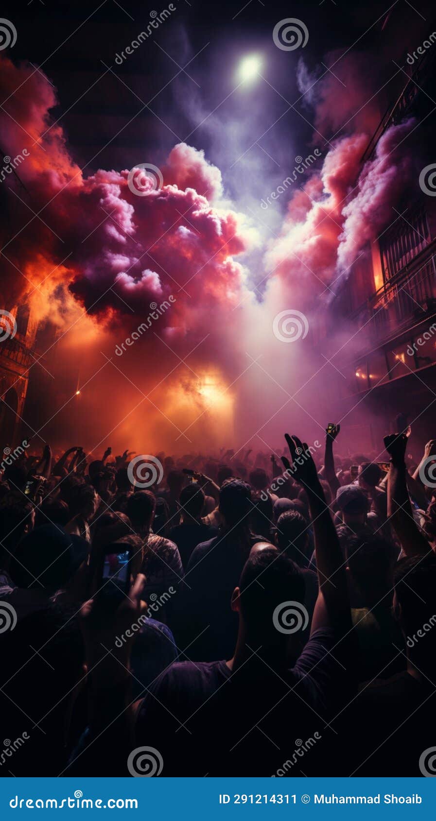 A Chaotic Scene at the Clouded Establishment, Lights Clashing in a ...