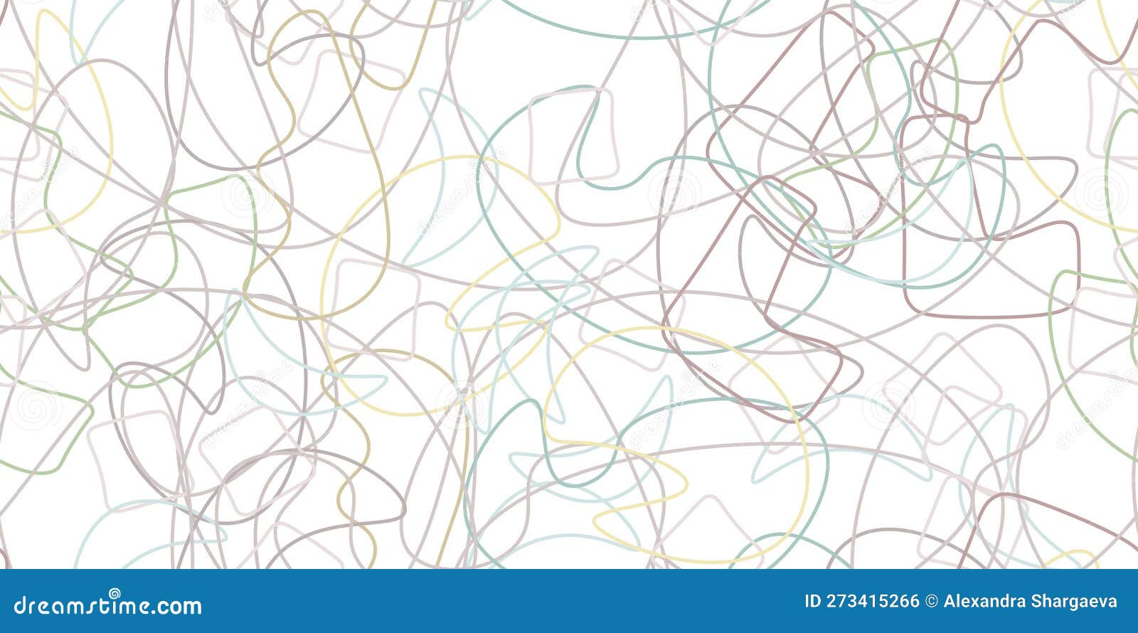 Chaotic Simple Seamless Pattern Textile One Line Stock Illustration ...