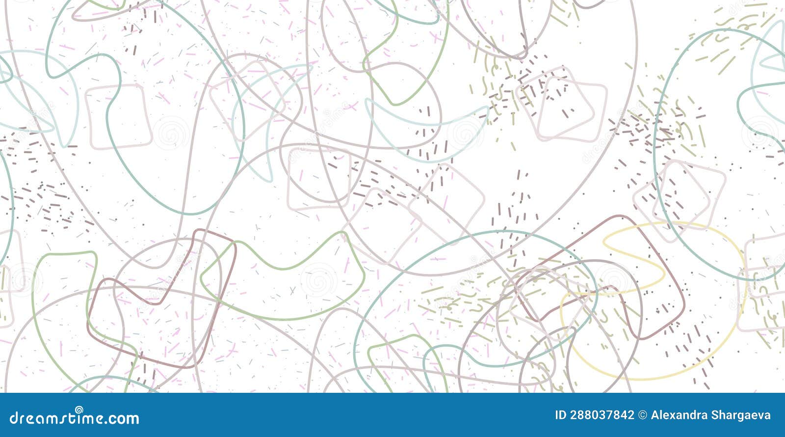 Chaotic Simple Seamless Pattern Textile One Line Stock Illustration ...