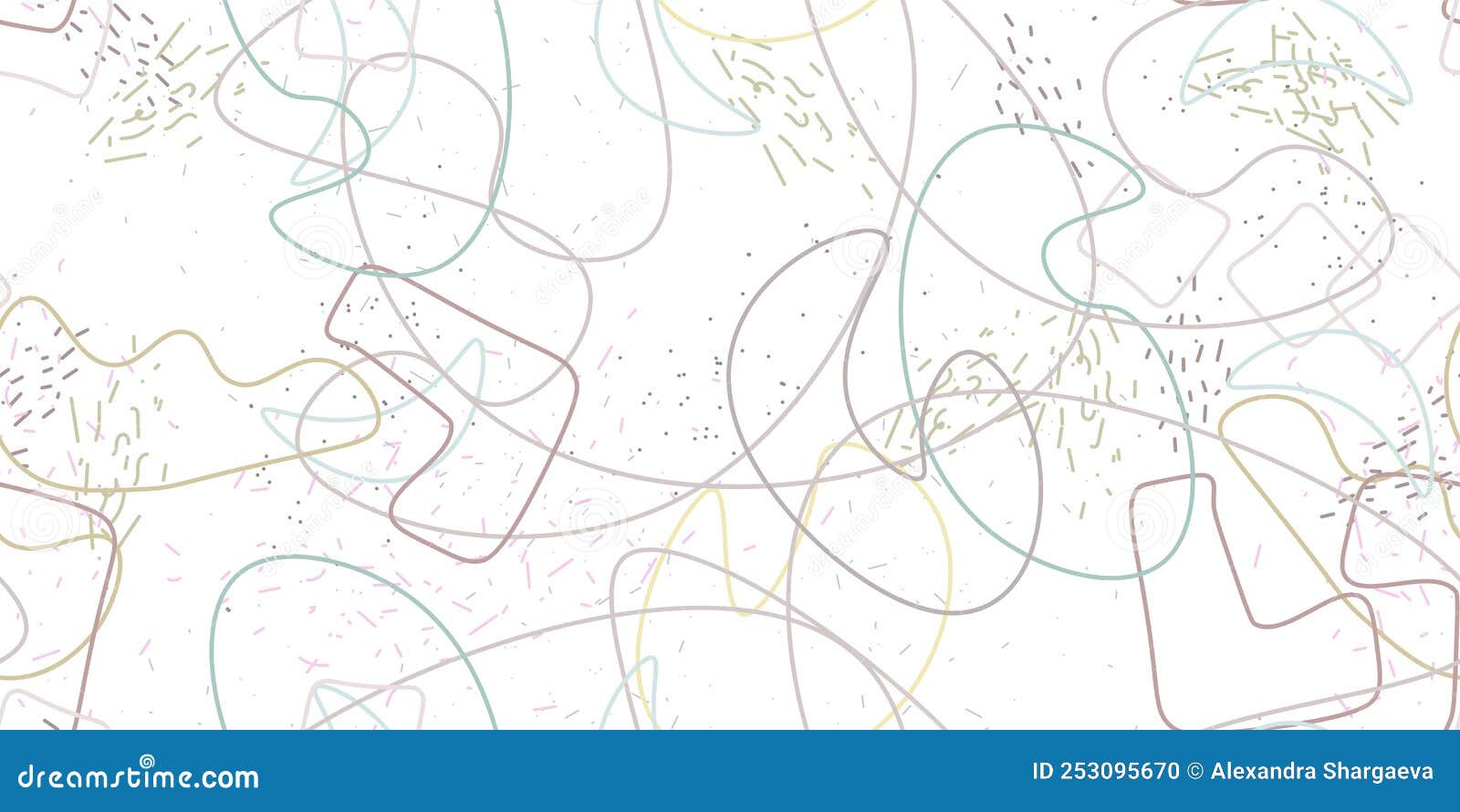 Chaotic Simple Seamless Pattern Textile One Line Stock Vector ...