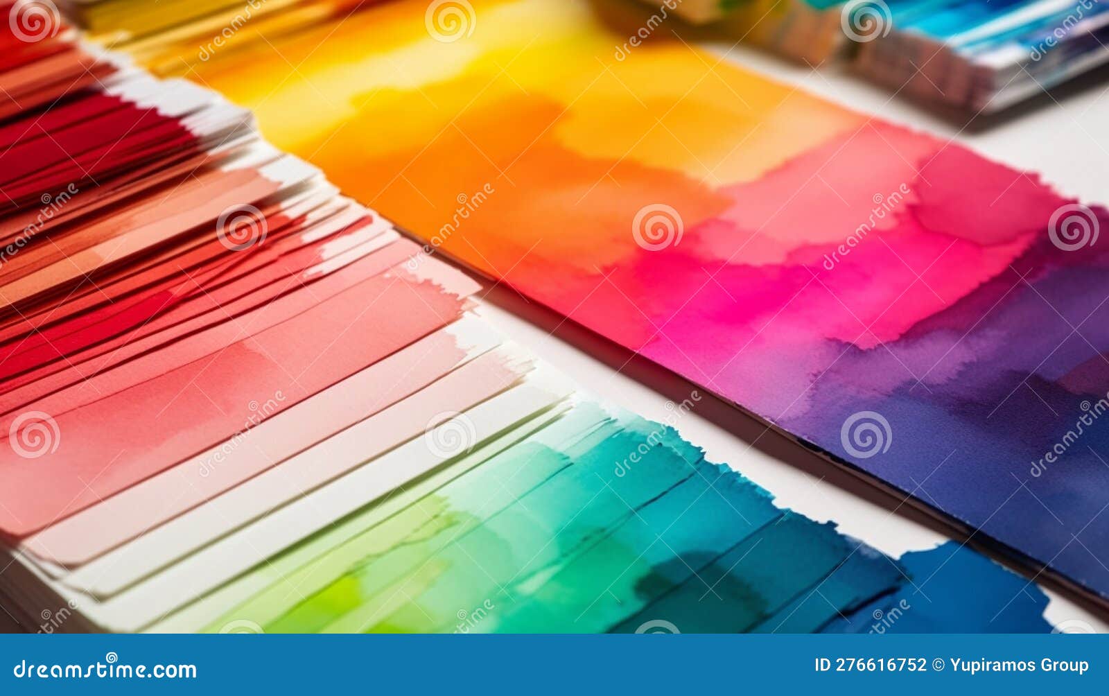 A Chaotic Stack of Colorful Paint Variations Generated by AI Stock ...