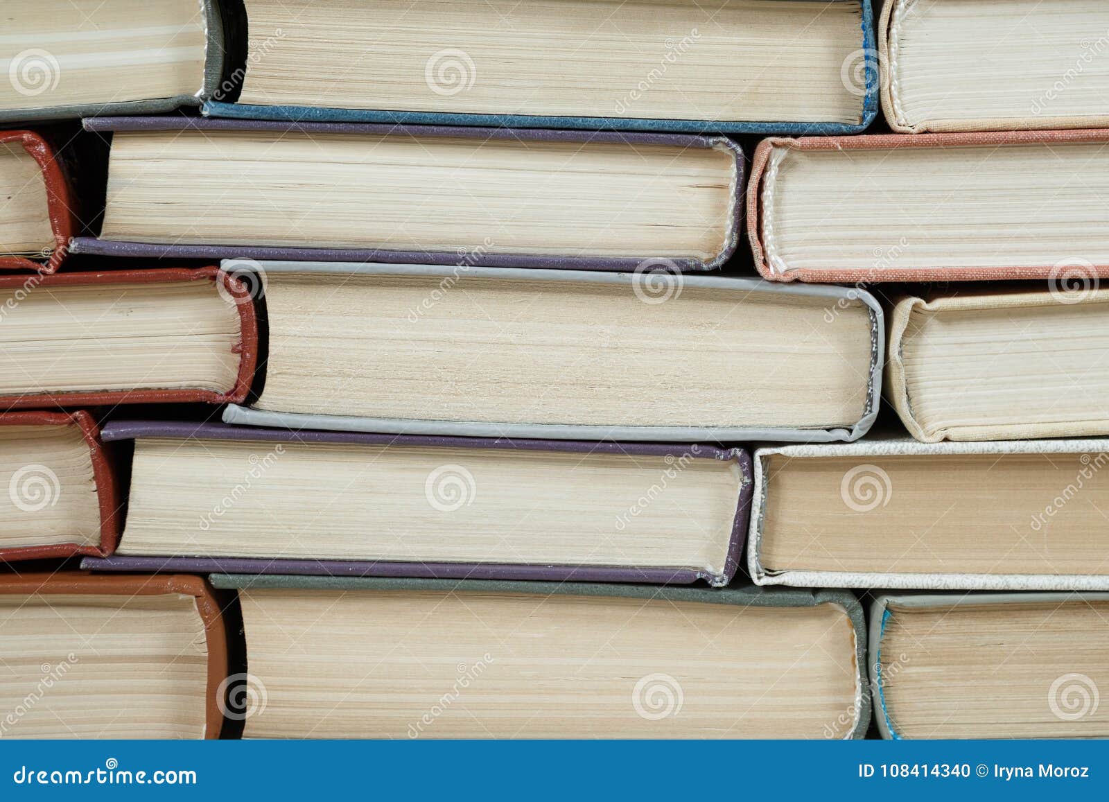 Stack of Old Books Pastel Colors Stock Photo - Image of pile, business ...