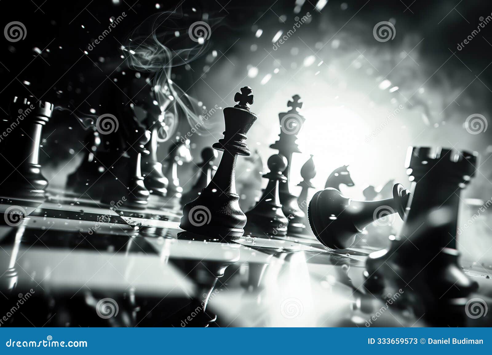 Chaotic Strategy. Miscalculation On Playing Chess Game. Defeated ...