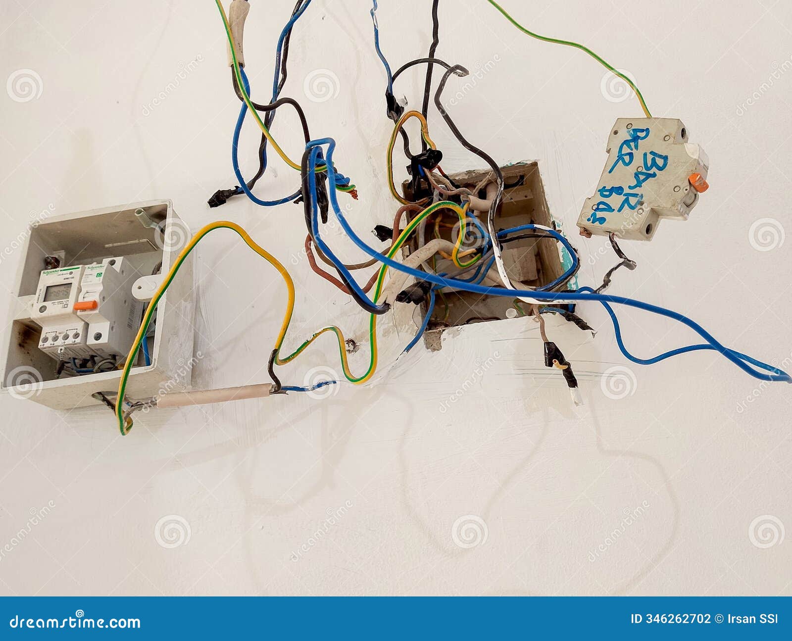 Wiring Nightmare: a Tangle of Electrical Wires Stock Photo - Image of ...