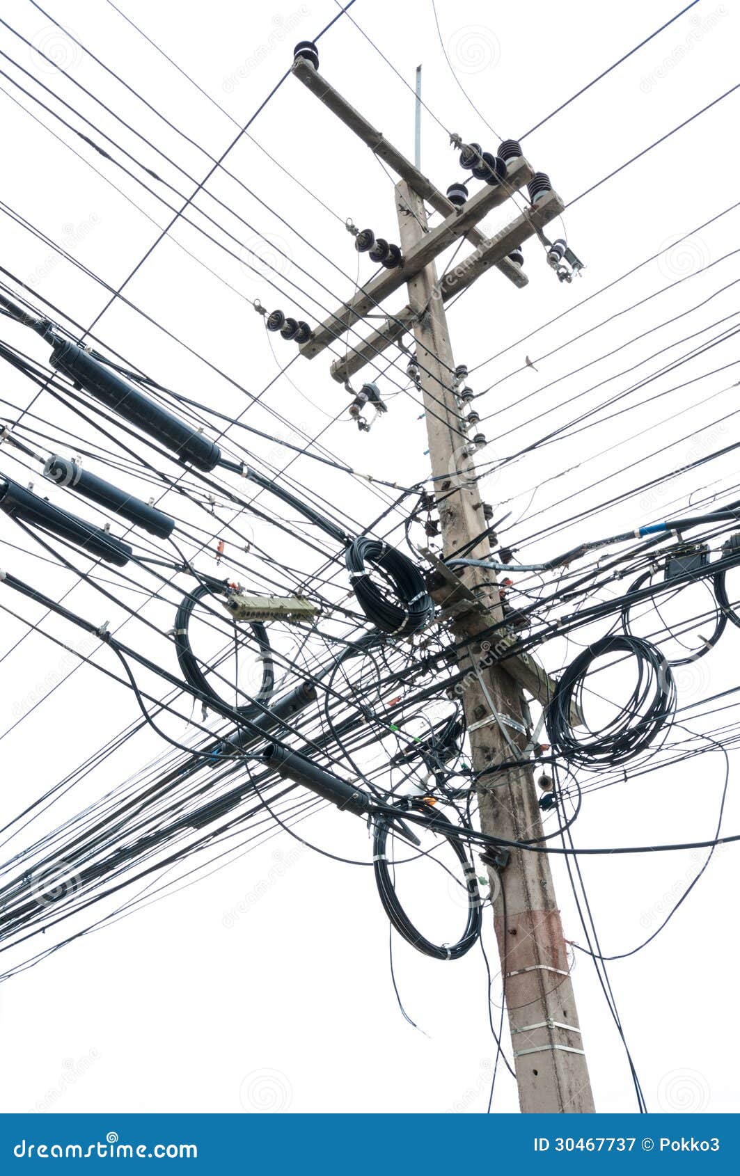 Electric Post And Transformer Royalty-Free Stock Photo | CartoonDealer ...