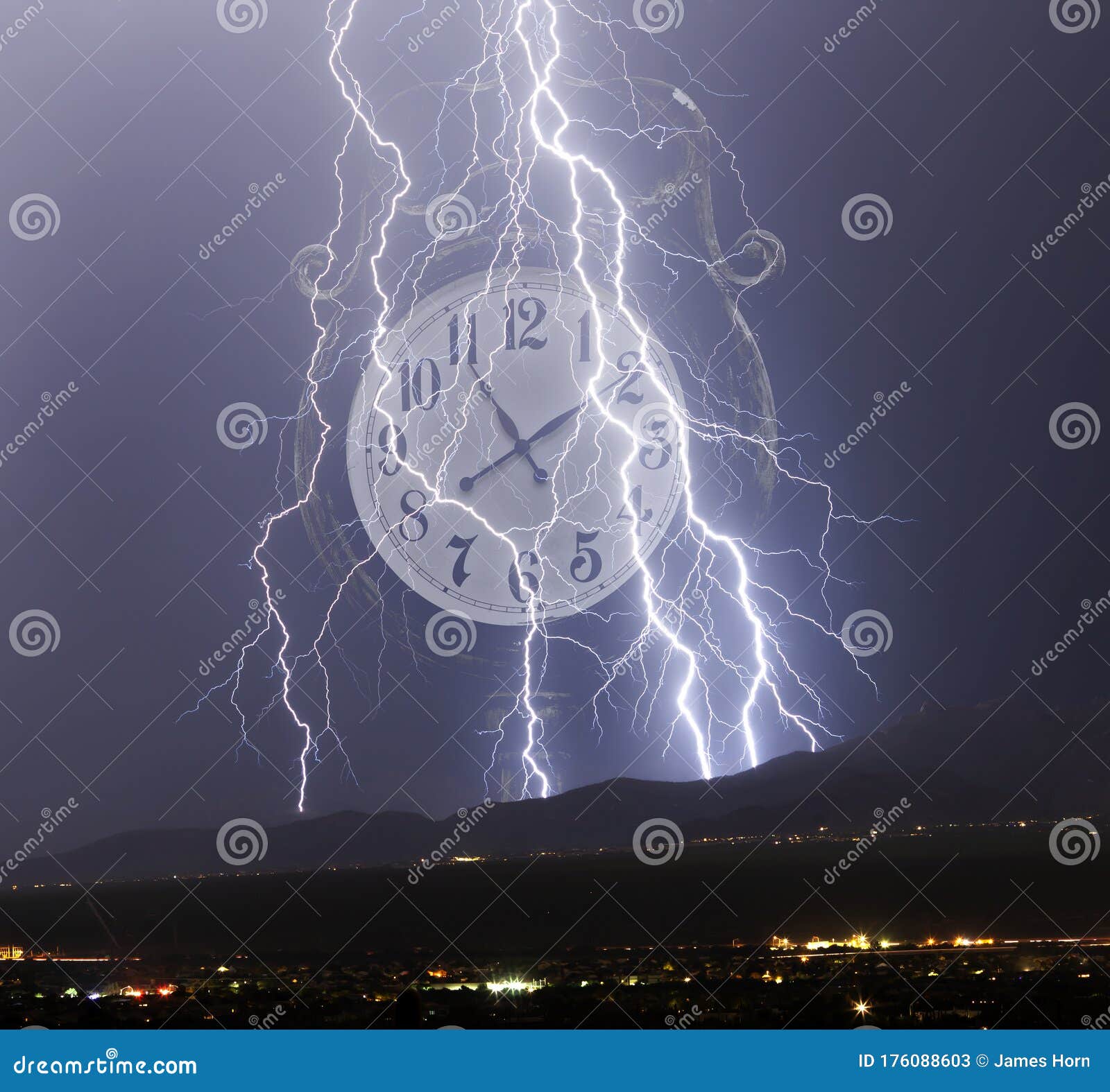 Chaotic Times stock image. Image of father, clock, damage - 176088603