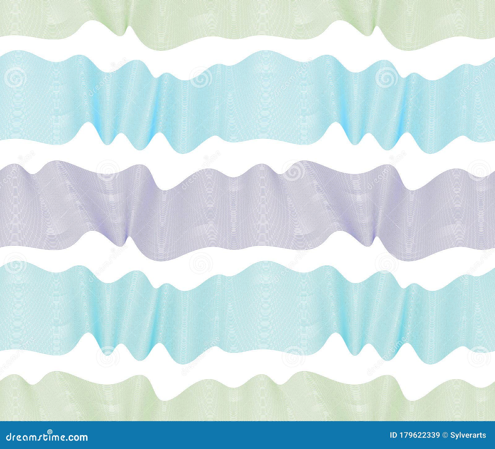 Chaotic Waves Seamless Pattern, Vector Curve Lines Abstract Repeat ...