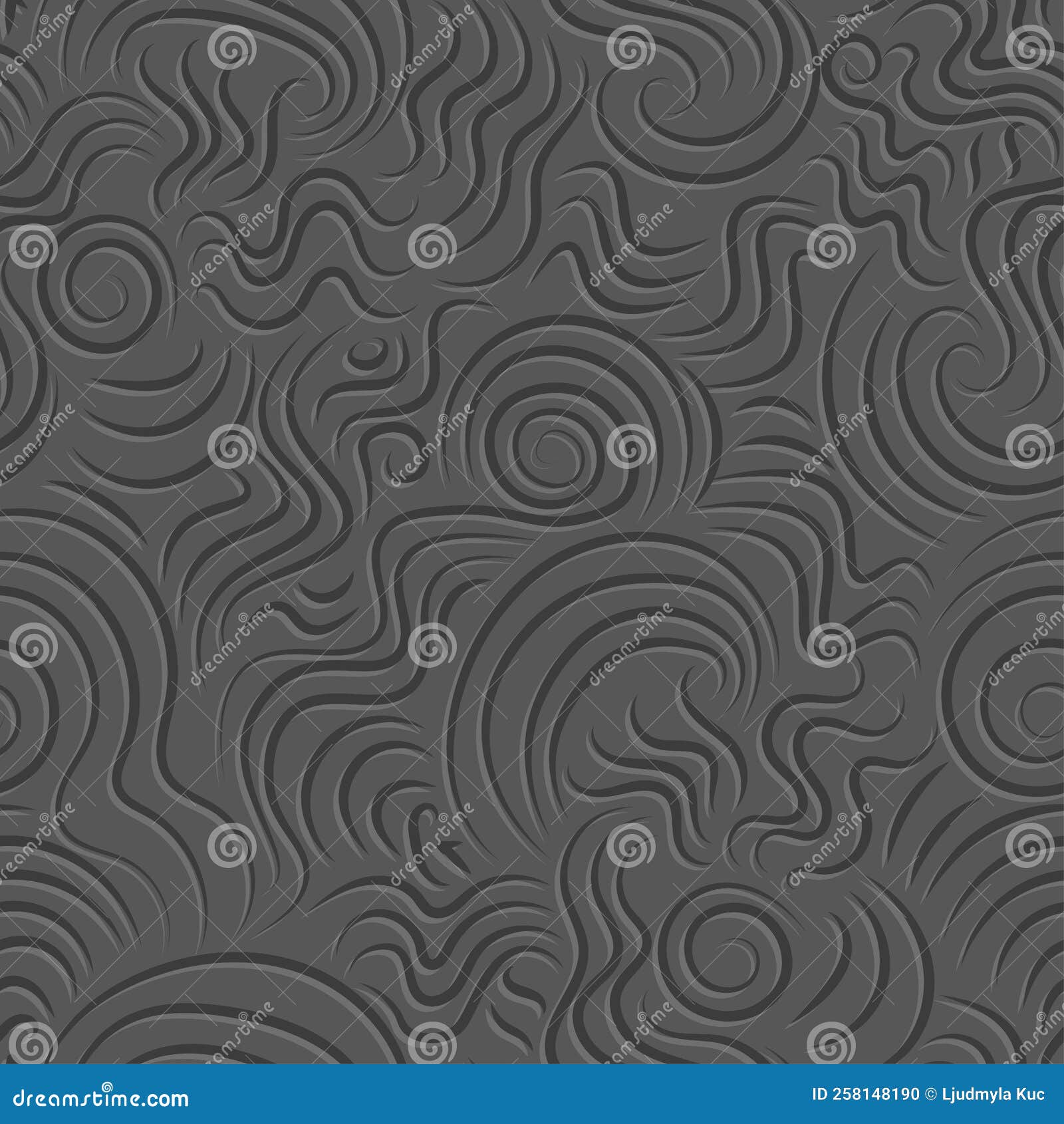 Chaotic Waves Seamless Wallpaper Stock Vector - Illustration of brush ...