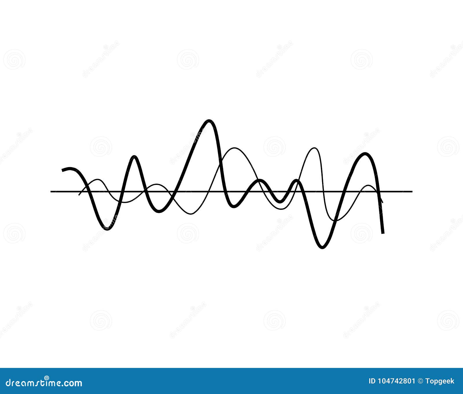 Chaotic Wavy Lines Icon Vector Illustration Stock Vector - Illustration ...