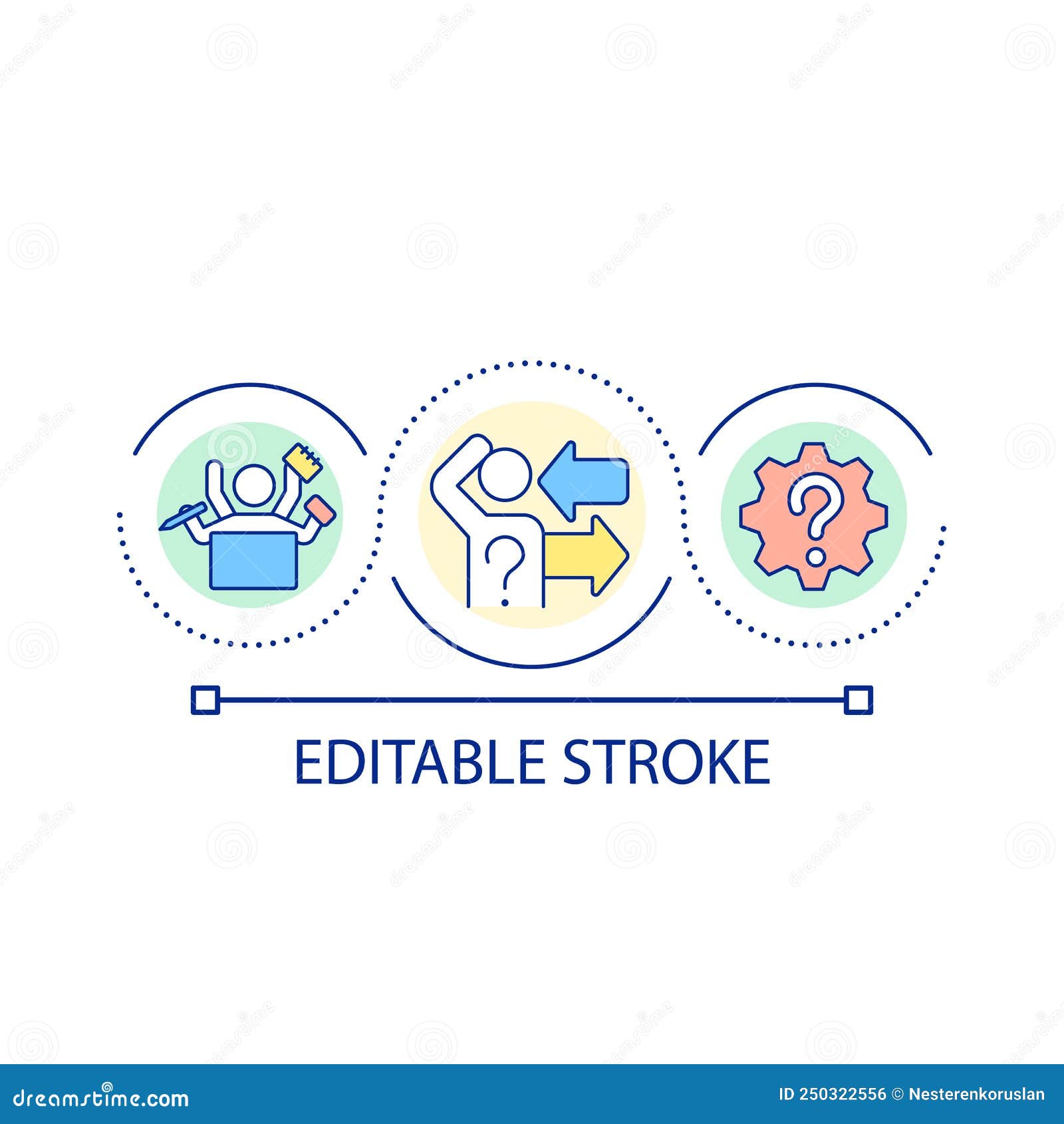 Chaotic Work Process Loop Concept Icon Stock Vector - Illustration of ...