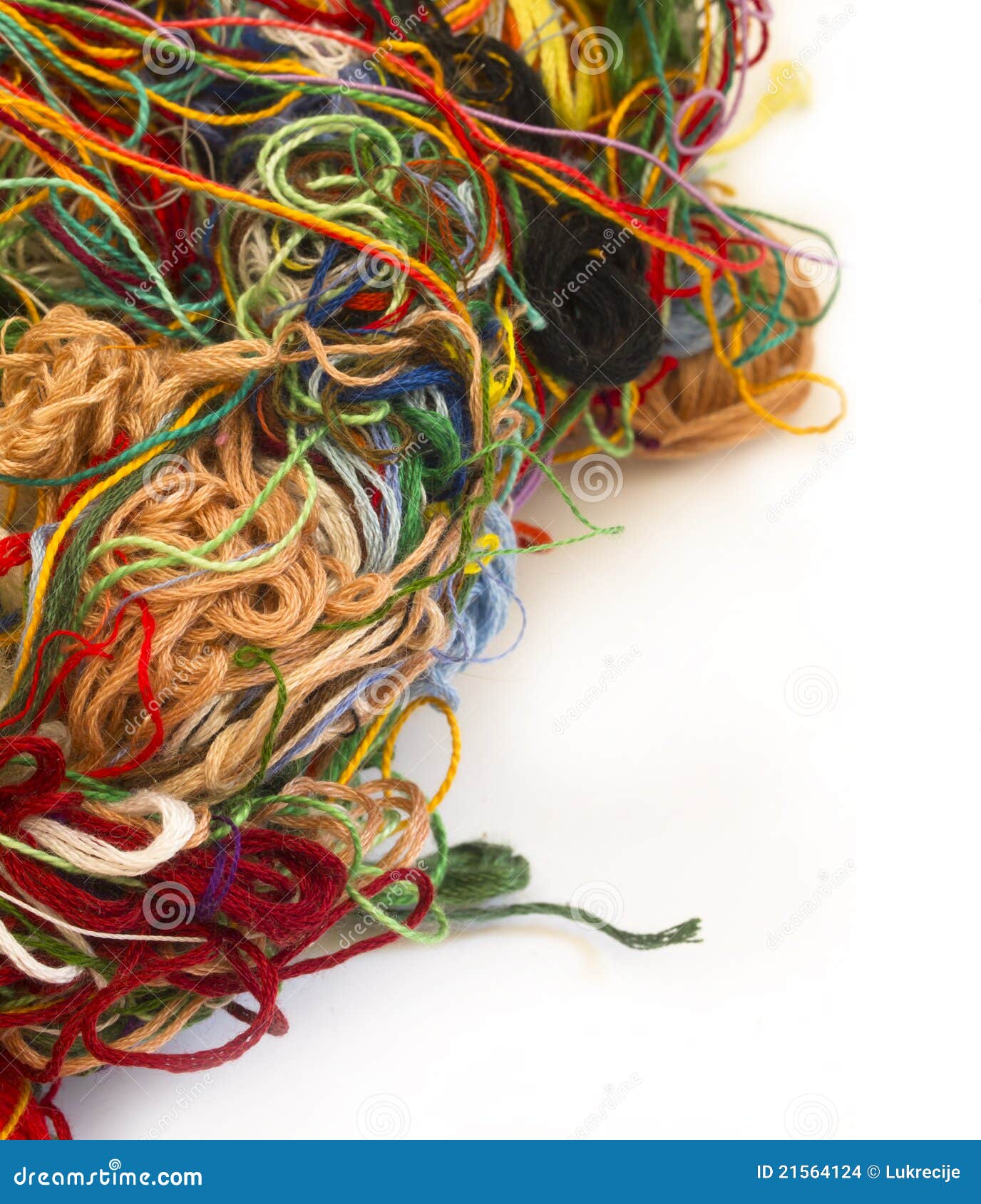 Chaotic yarns stock photo. Image of orange, blue, detail - 21564124