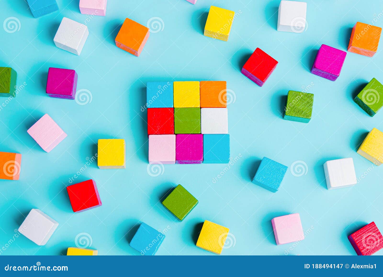 Chaotically Disorganized Colored Cubes and Ordered. the Concept of ...