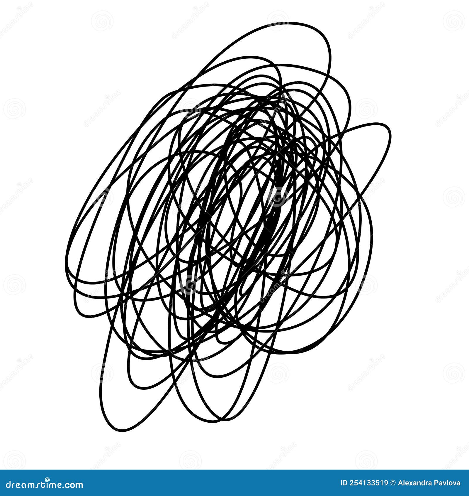 Chaotically Tangled Line. Unravels Chaos and Mess Difficult Situation ...