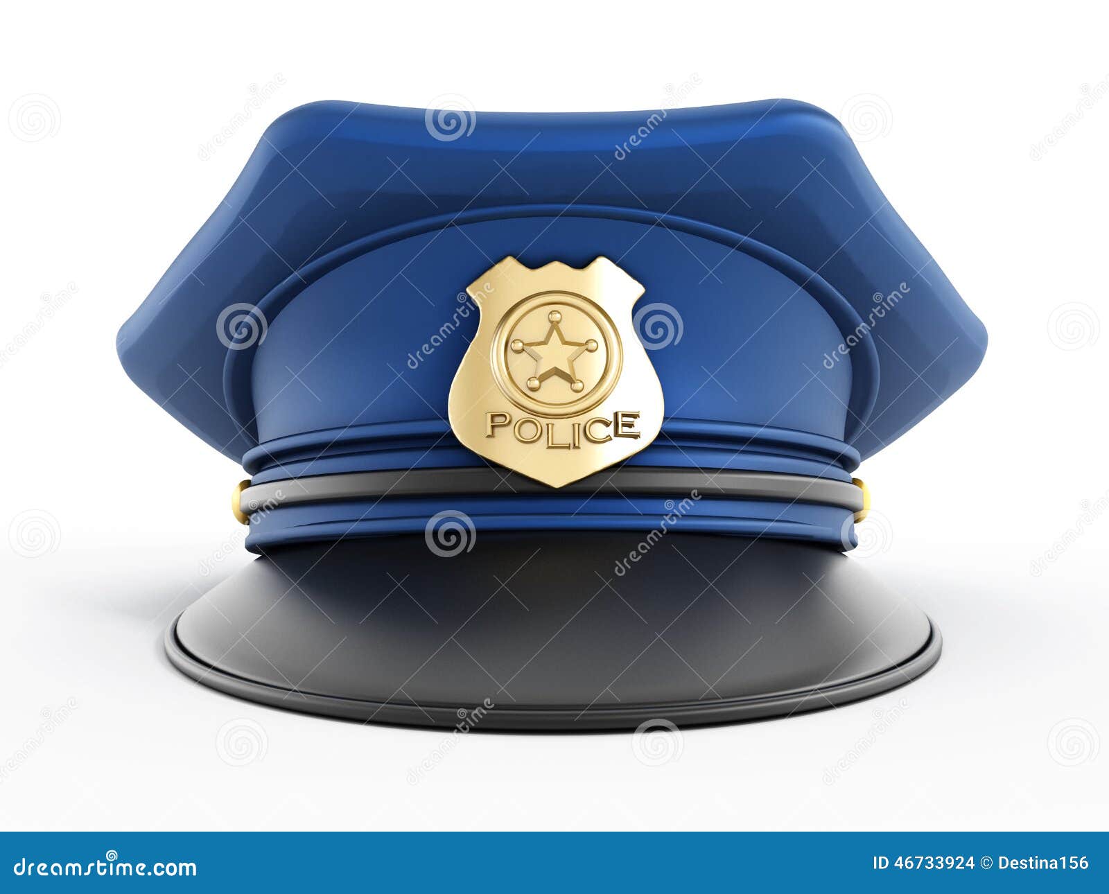 Chapéu da polícia ilustração stock. Ilustração de pessoal - 46733924