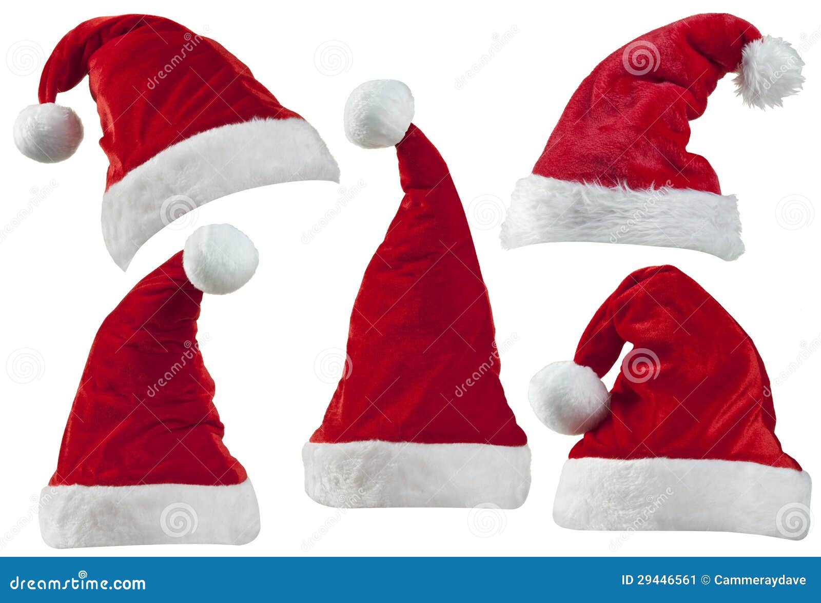 Chapéus de Santa do Natal imagem de stock. Imagem de material - 29446561