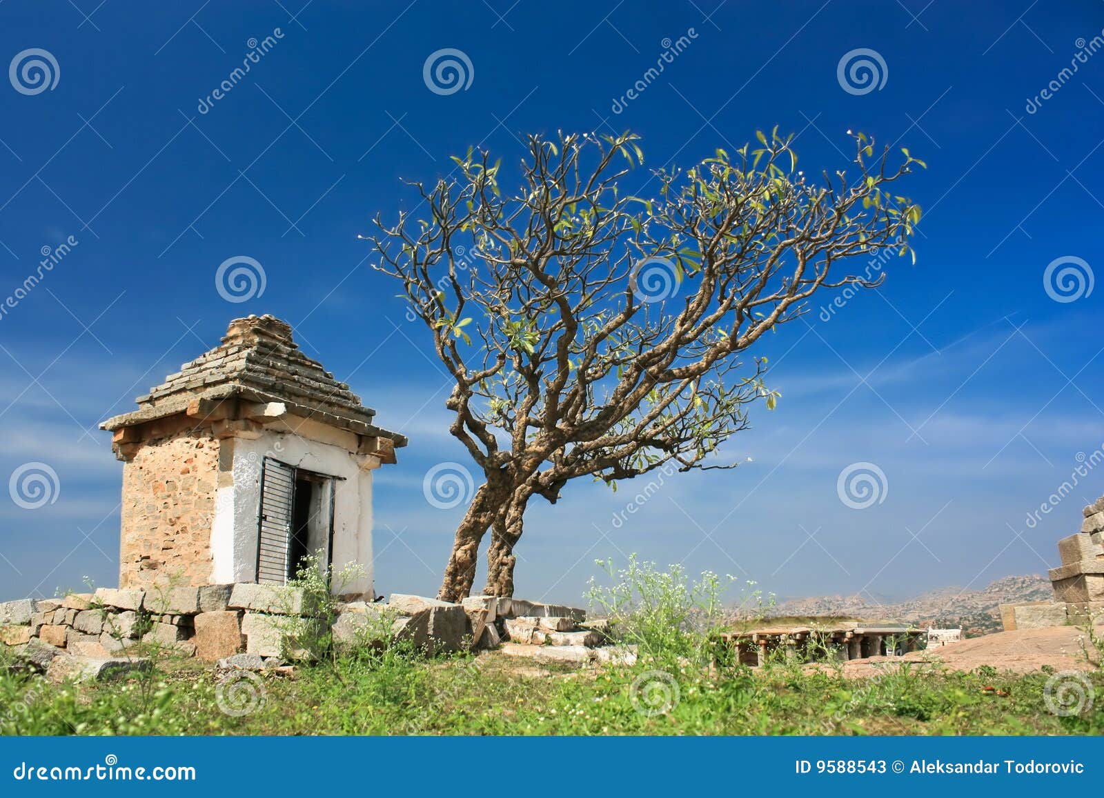 Chapain on the Sacred Hemakuta Hill, Hampi Stock Image - Image of brown ...