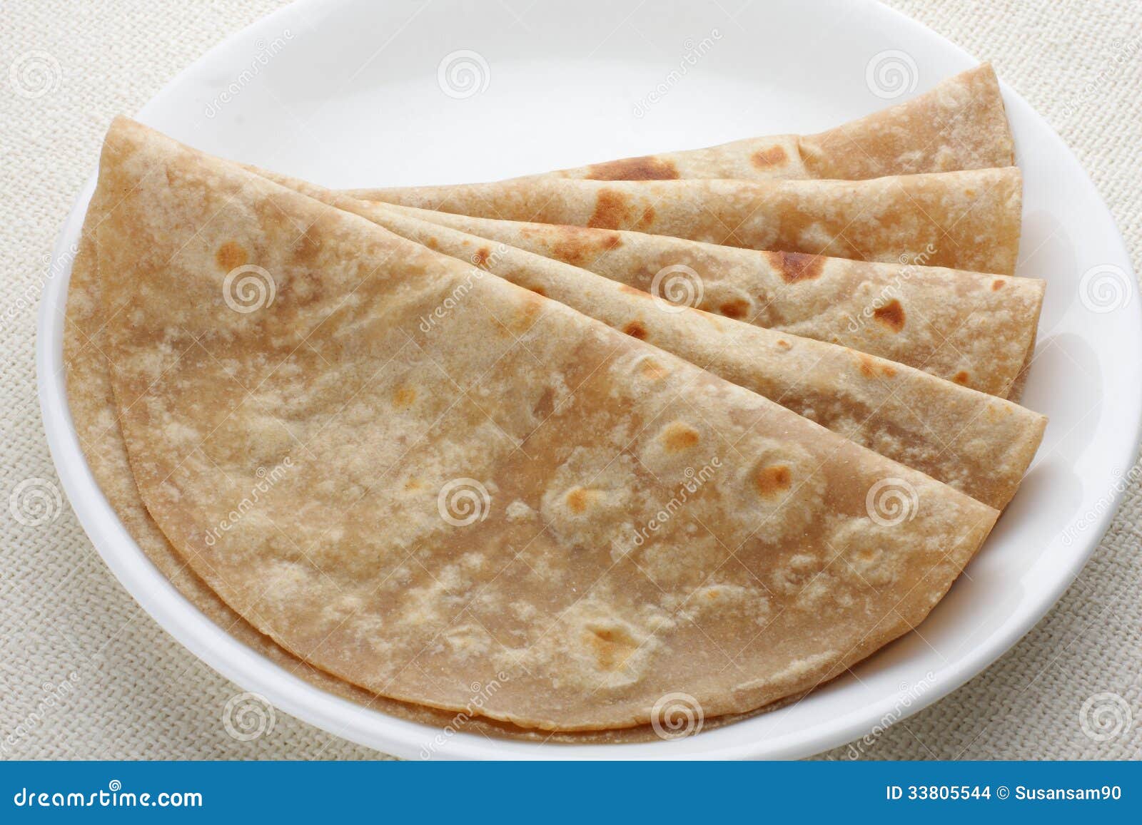 Chapathi fresco foto de archivo. Imagen de plato, cena - 33805544