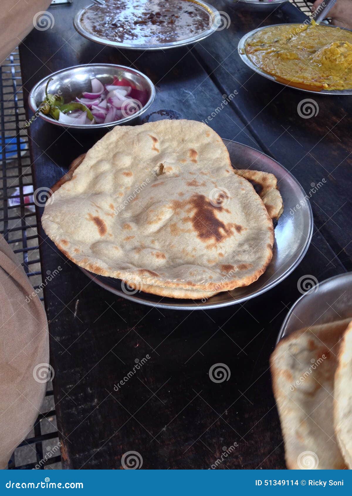Chapati stock photo. Image of hotel, roti, indian, chapati - 51349114