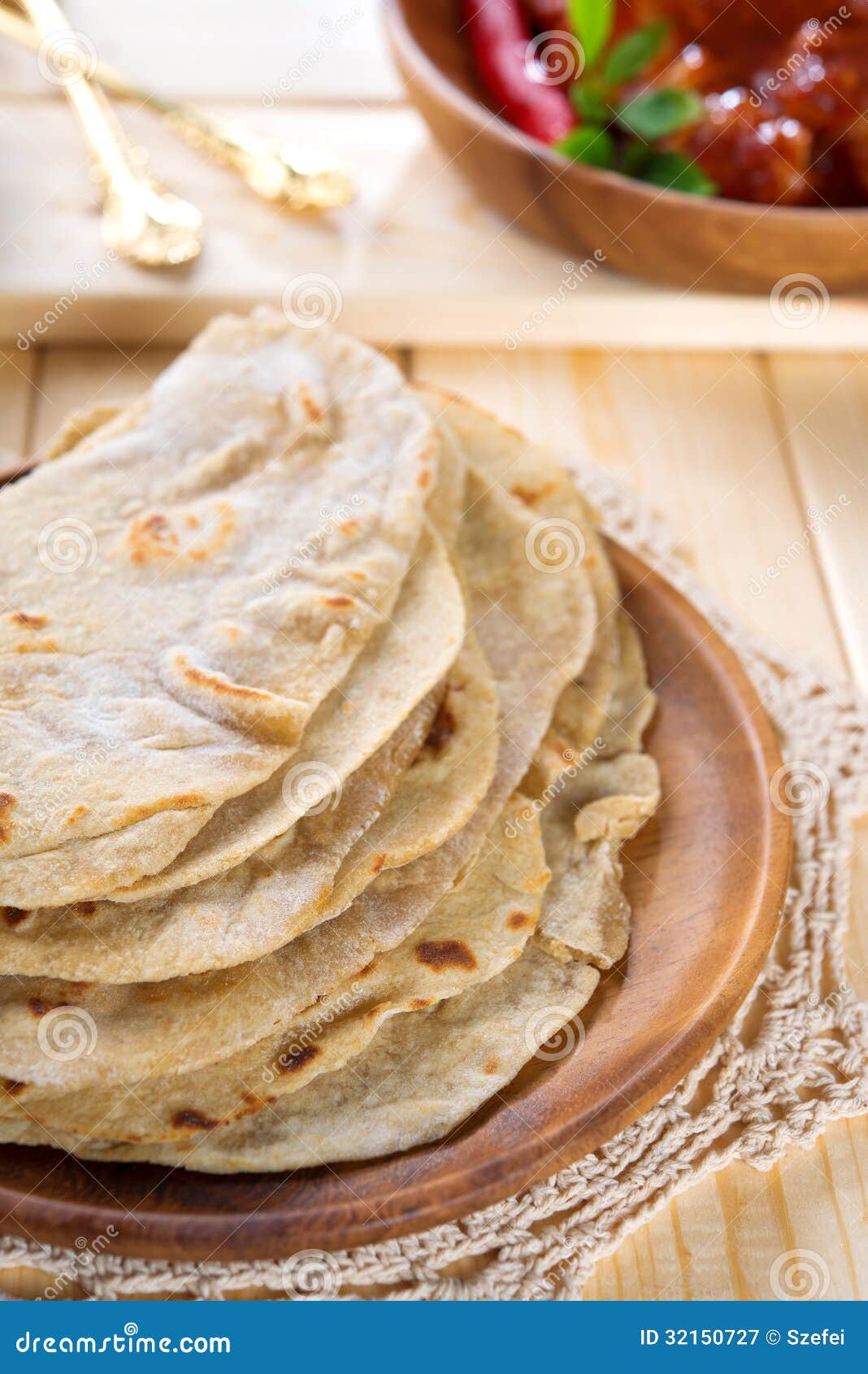 Chapati indio imagen de archivo. Imagen de sano, llano - 32150727