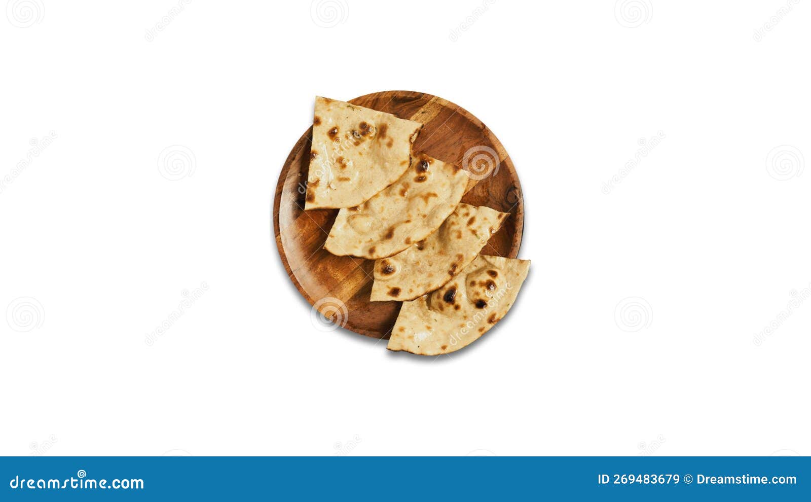 Chapati Platter with White Bacgkround Stock Image - Image of bacground ...