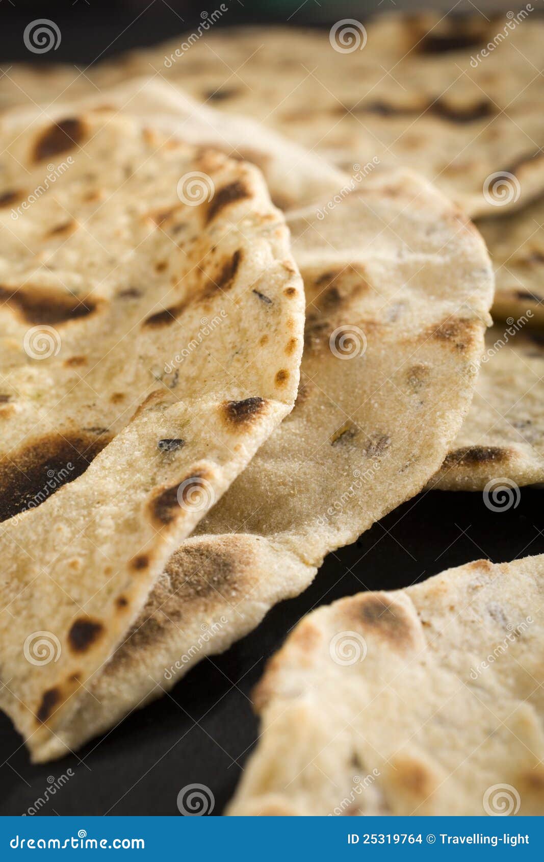 Chapatis or Indian Roti stock photo. Image of staple - 25319764