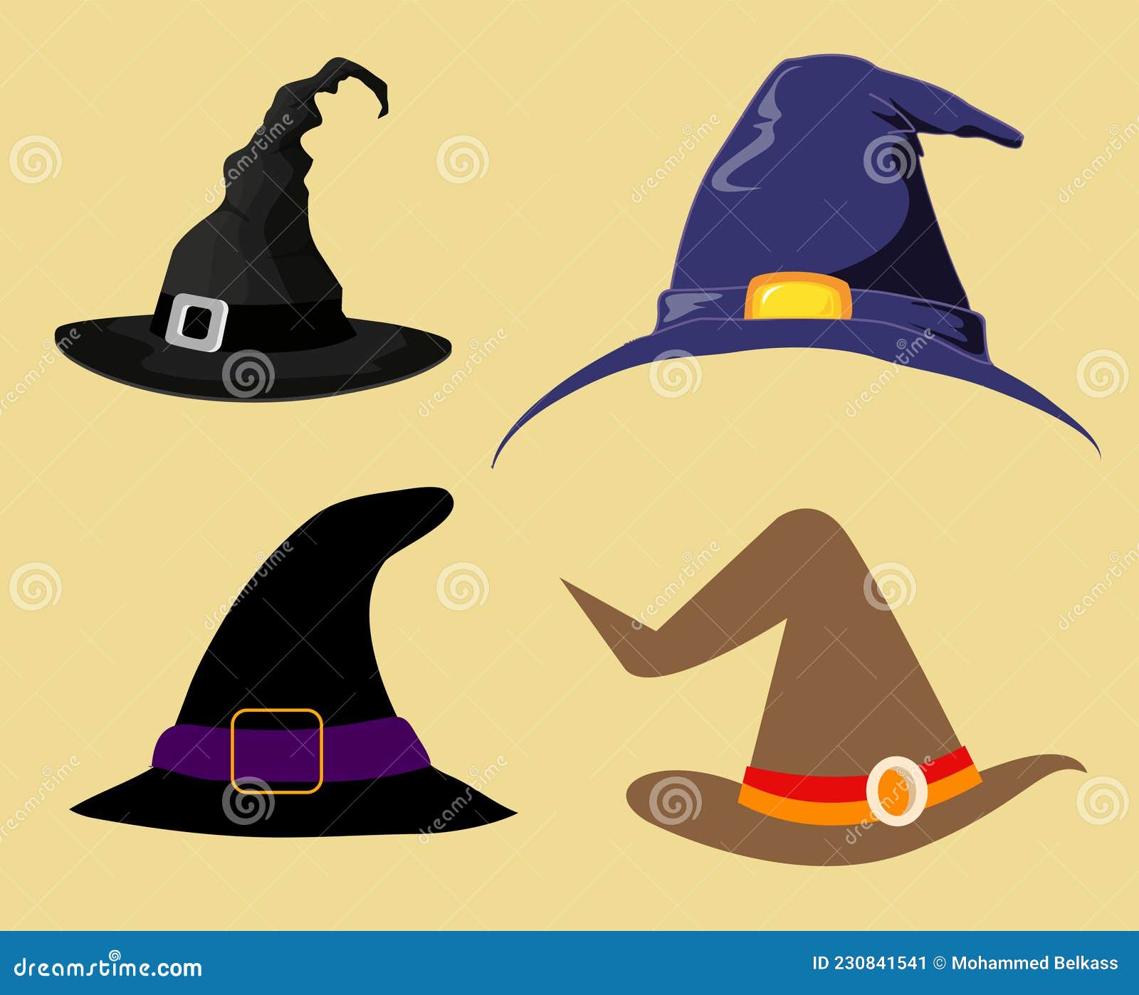 Hats Objects Signs Symbols Vector Illustration Abstract Stock Vector ...