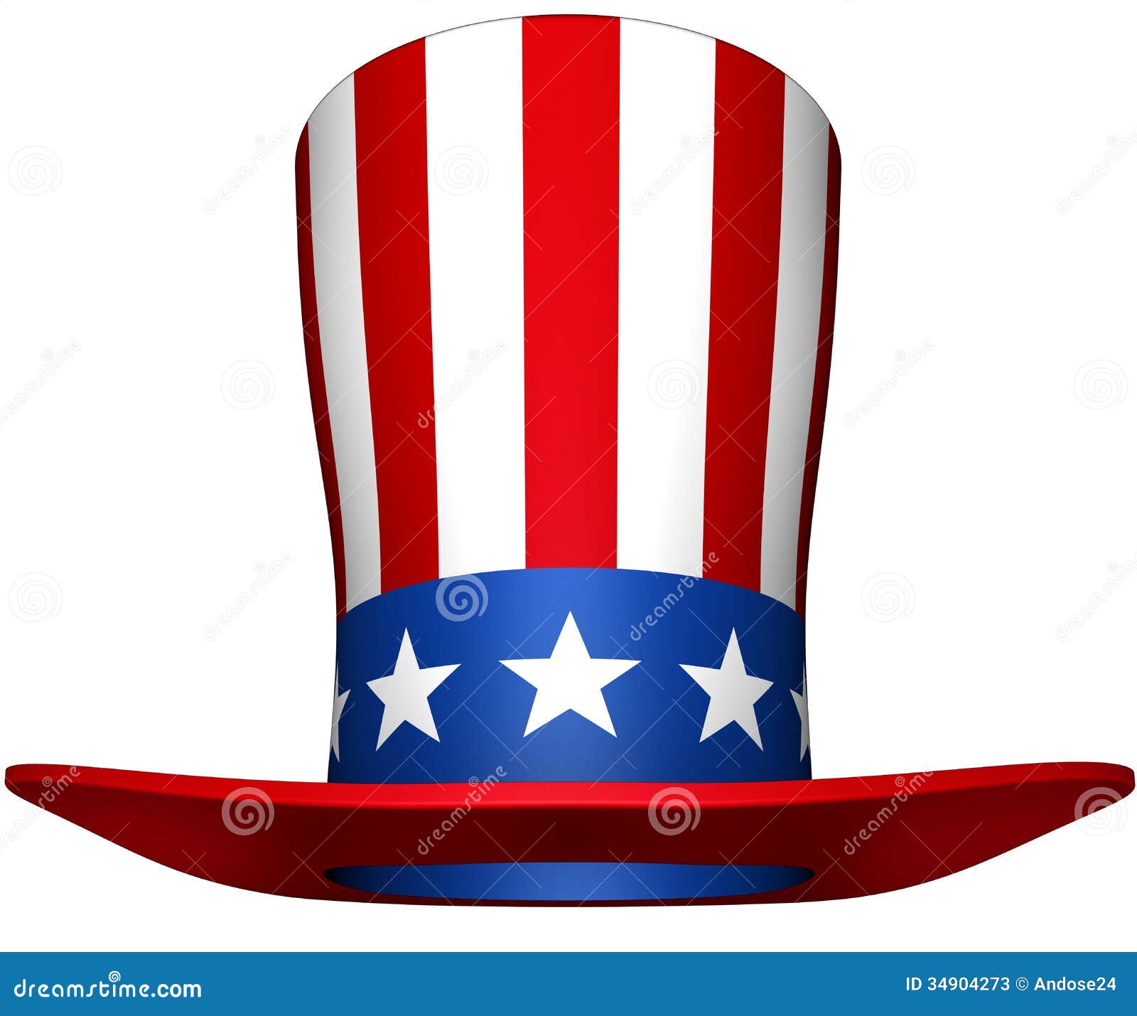 Chapeau d'Oncle Sam illustration stock. Illustration du indépendance ...