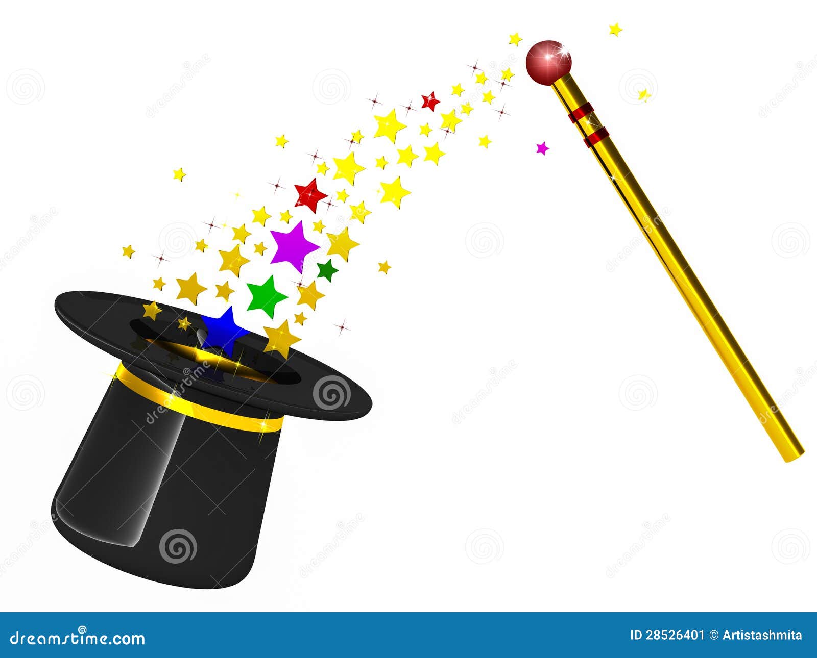 Chapeau de magicien illustration stock. Illustration du étincelle ...