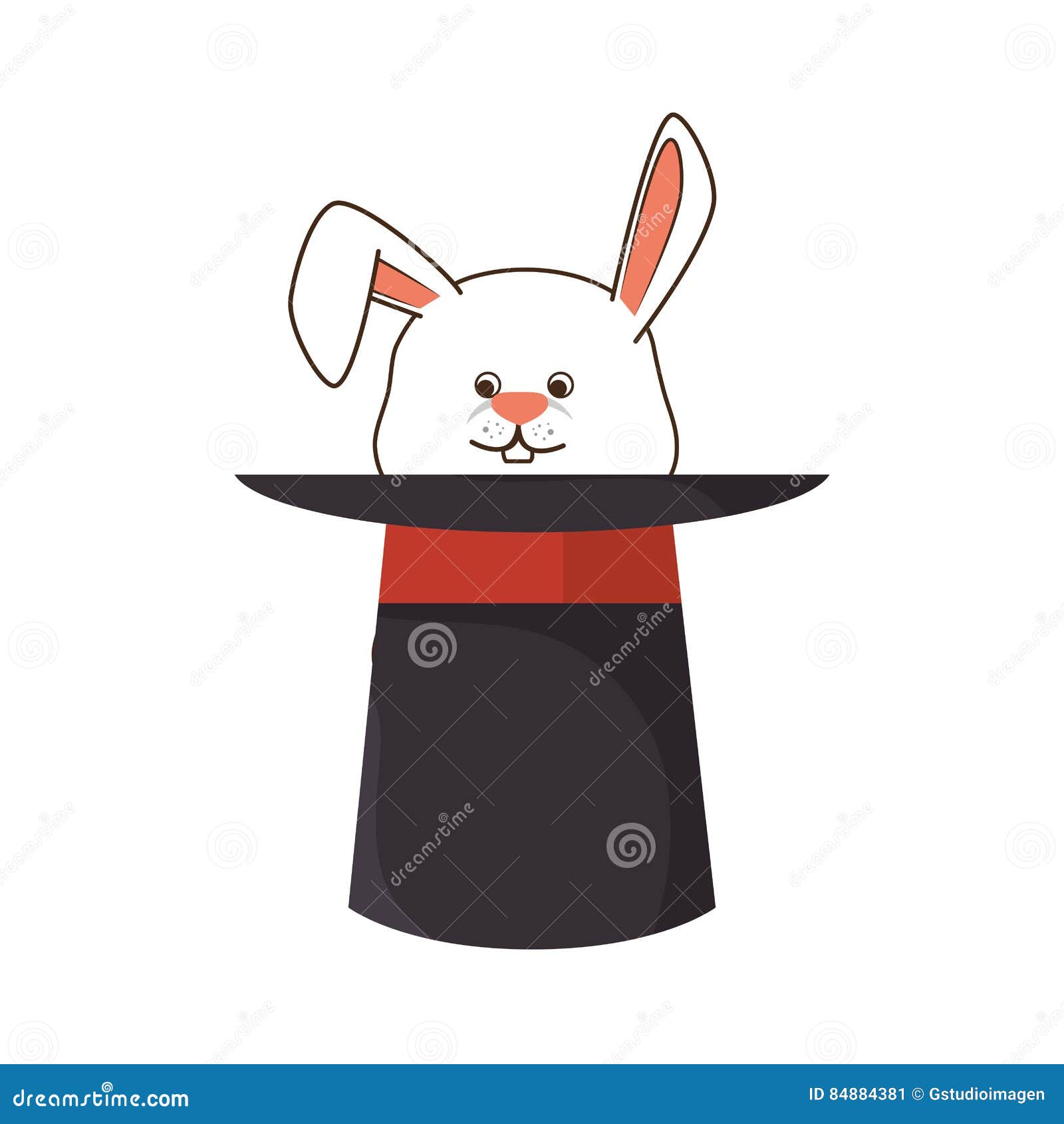 Chapeau De Magicien Avec L'icône D'isolement Par Lapin Illustration ...