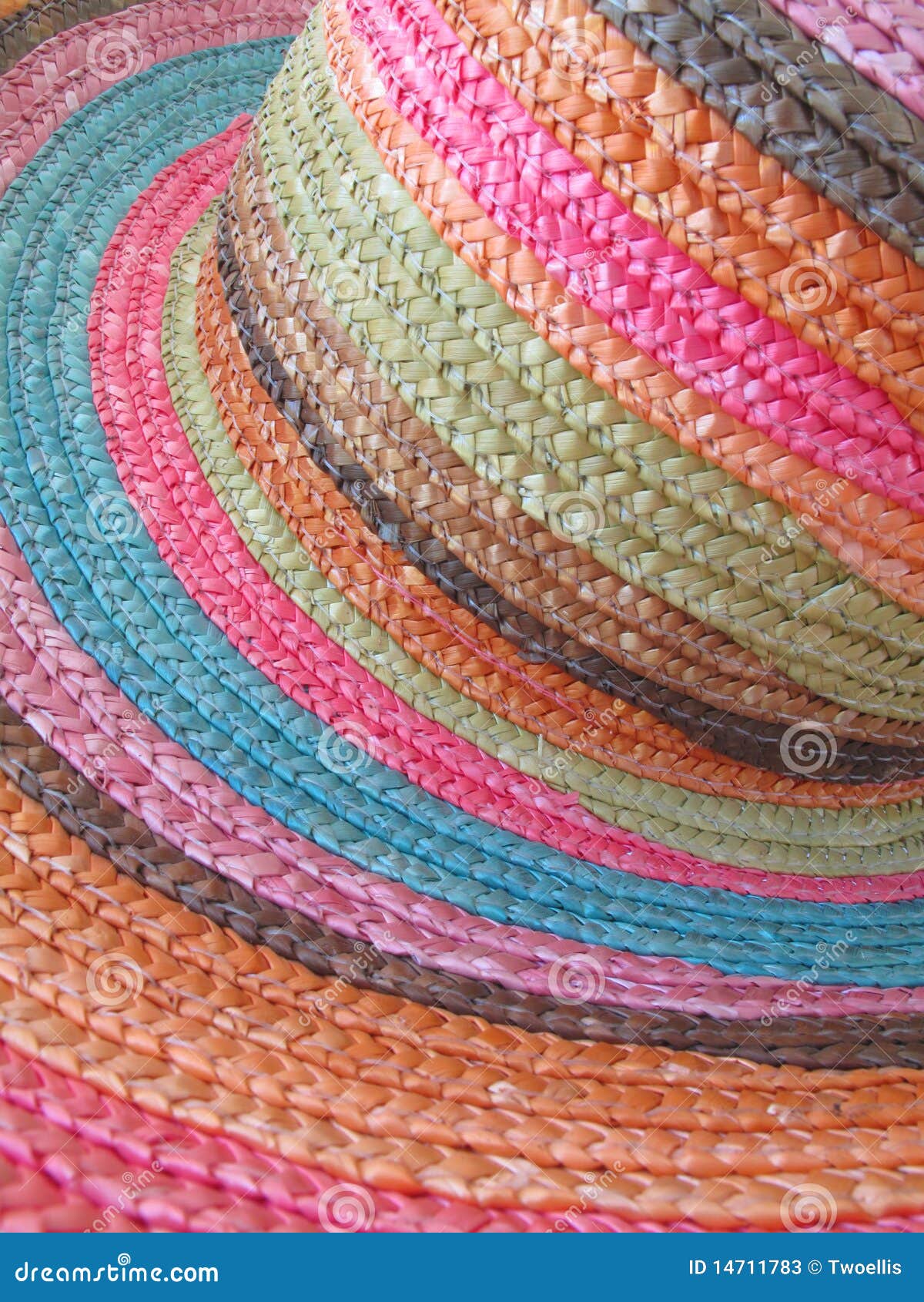 Chapeau de paille coloré image stock. Image du accessoire - 14711783