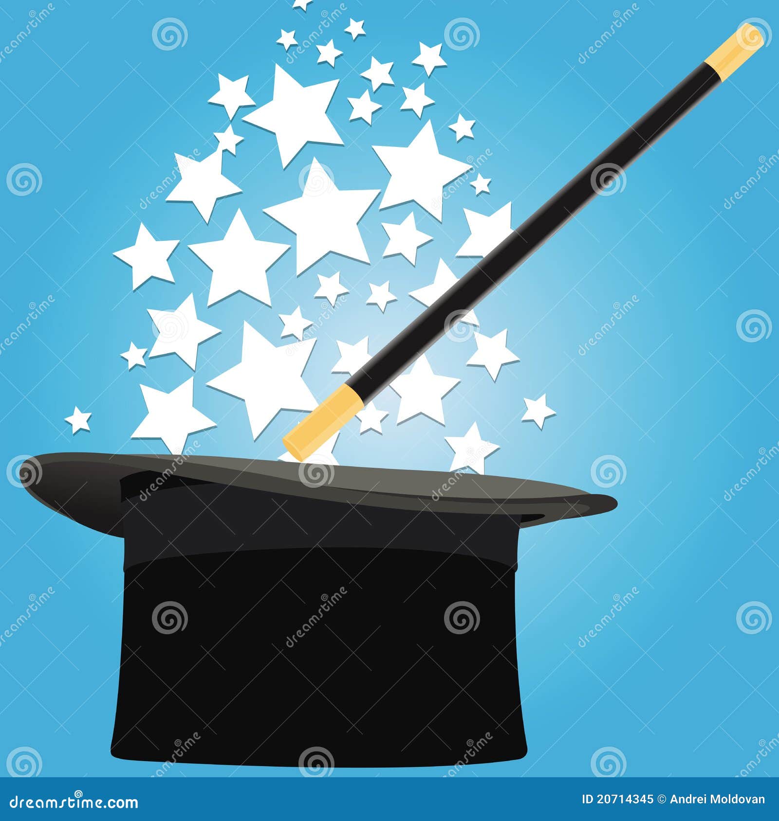 Chapeau Magique De Magiciens Avec Des Accessoires Illustration de ...