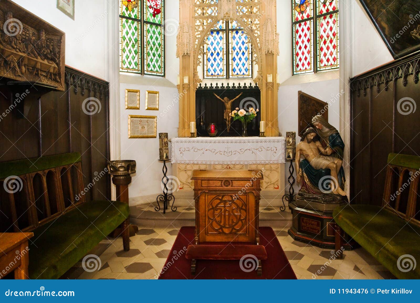 Chapel and altar in castle stock photo. Image of culture - 11943476