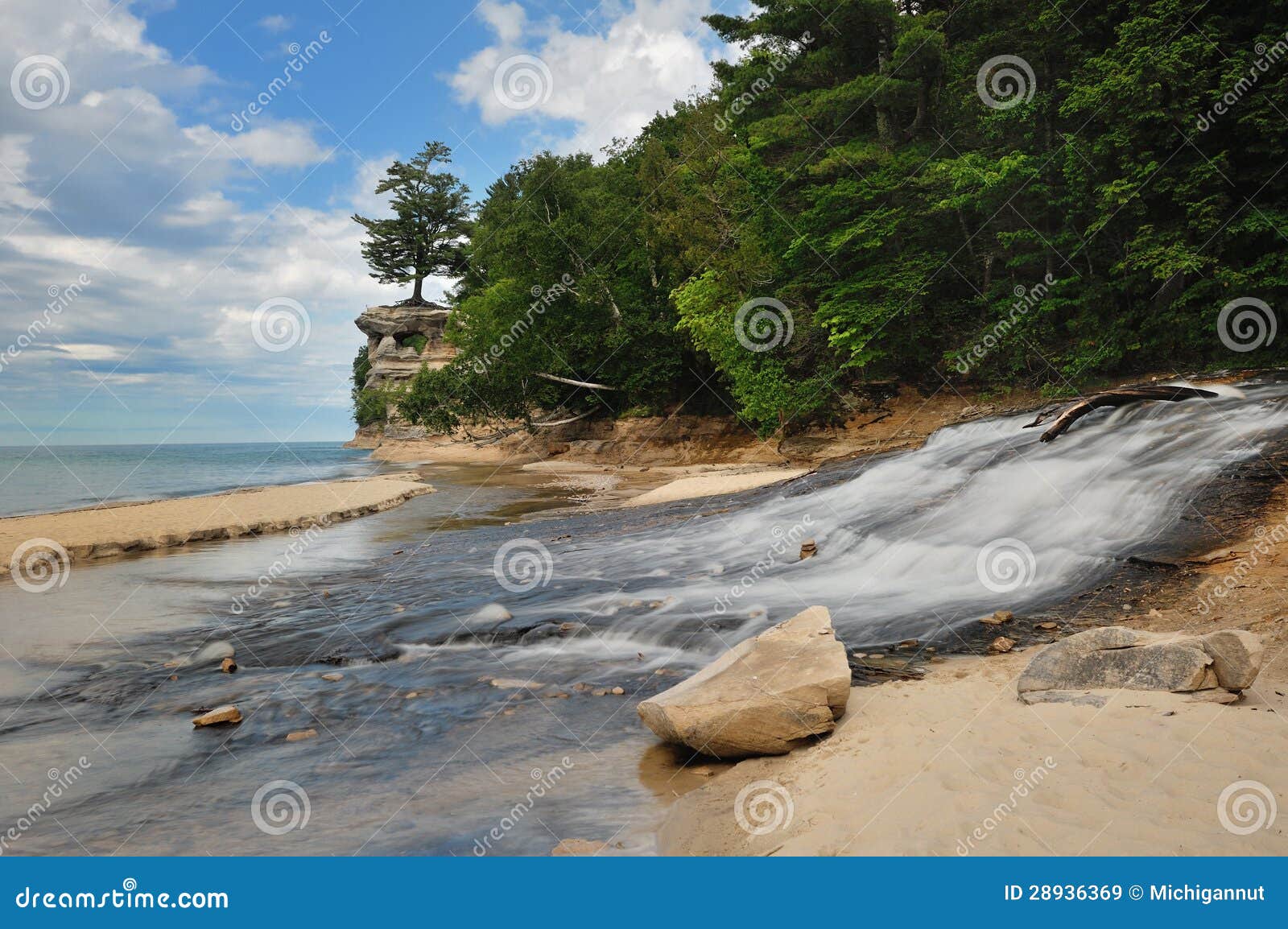 Chapel Beach Pictured Rocks Michigan Stock Image - Image of landscape ...