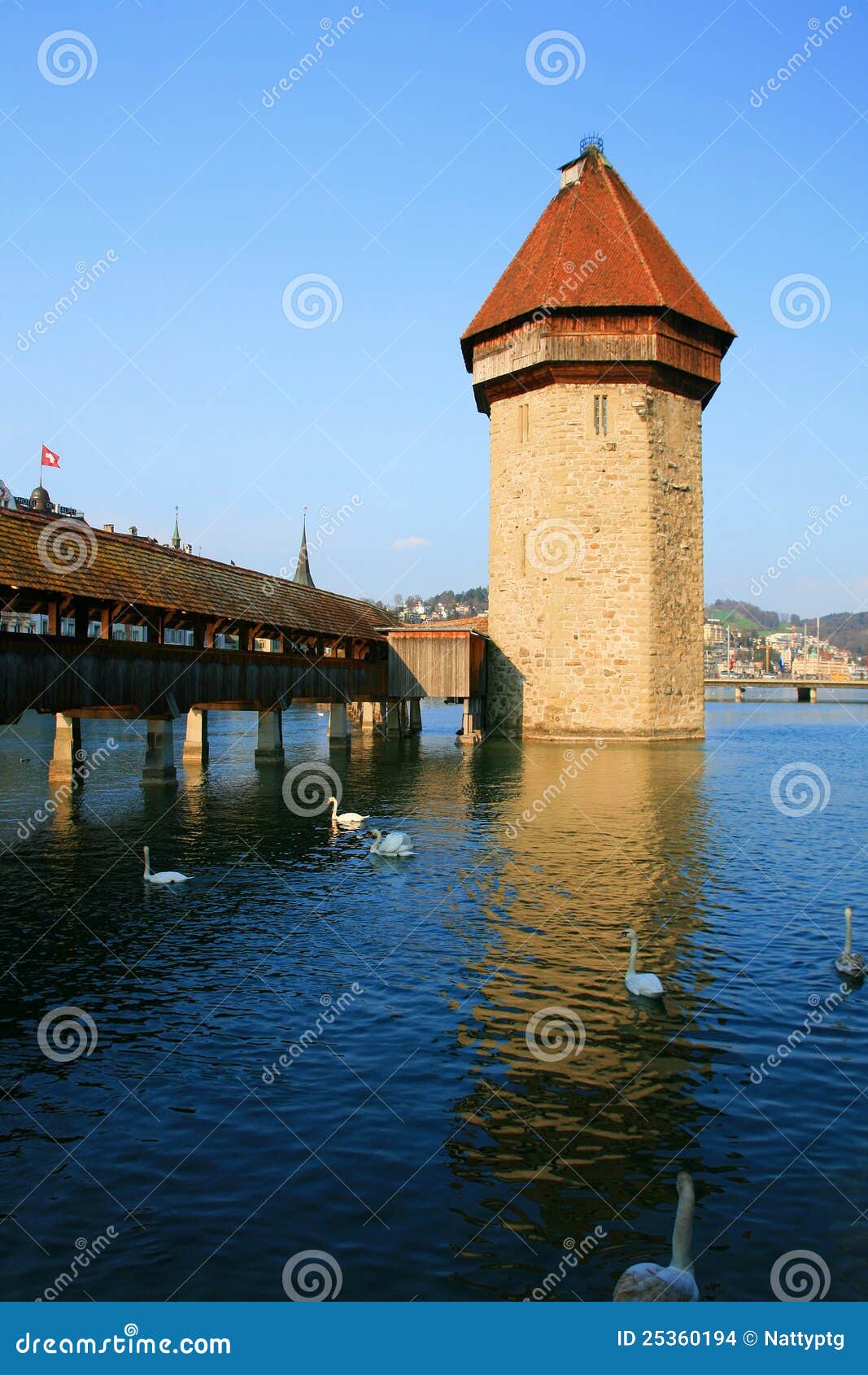 Chapel Bridge stock photo. Image of ancient, bridge, footbridge - 25360194