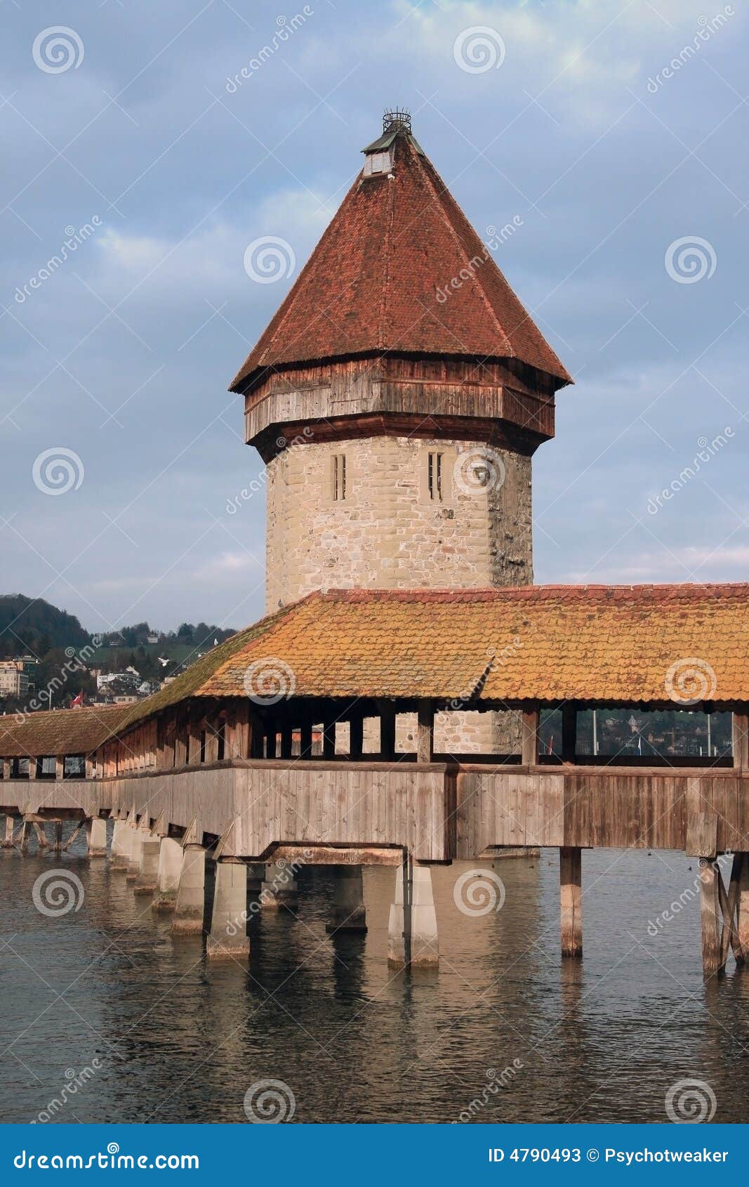 Chapel Bridge in Lucerne stock image. Image of luzern - 4790493