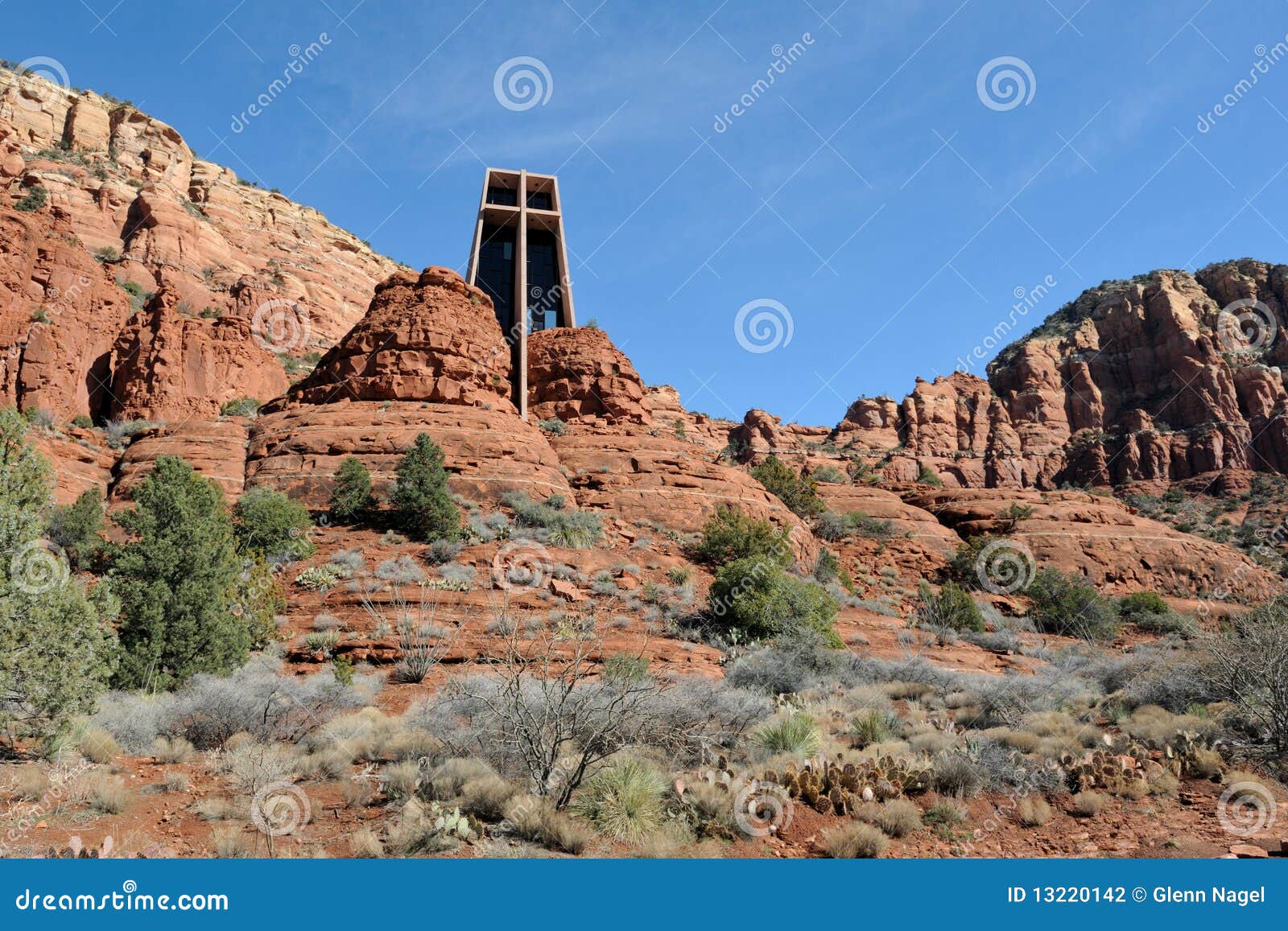 Chapel in desert stock photo. Image of rocks, sedona - 13220142