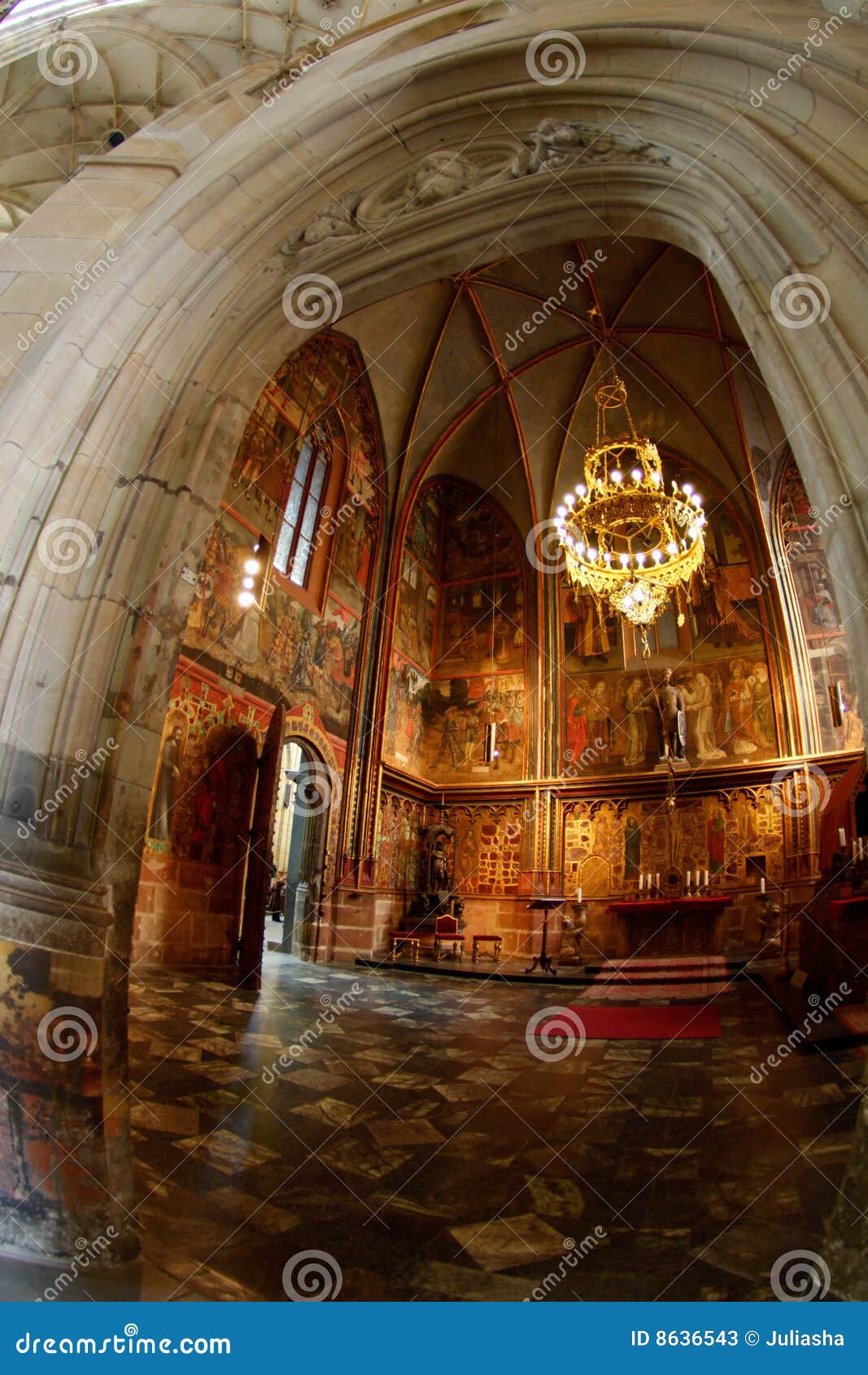 Chapel of gothic cathedral editorial stock photo. Image of bohemia ...