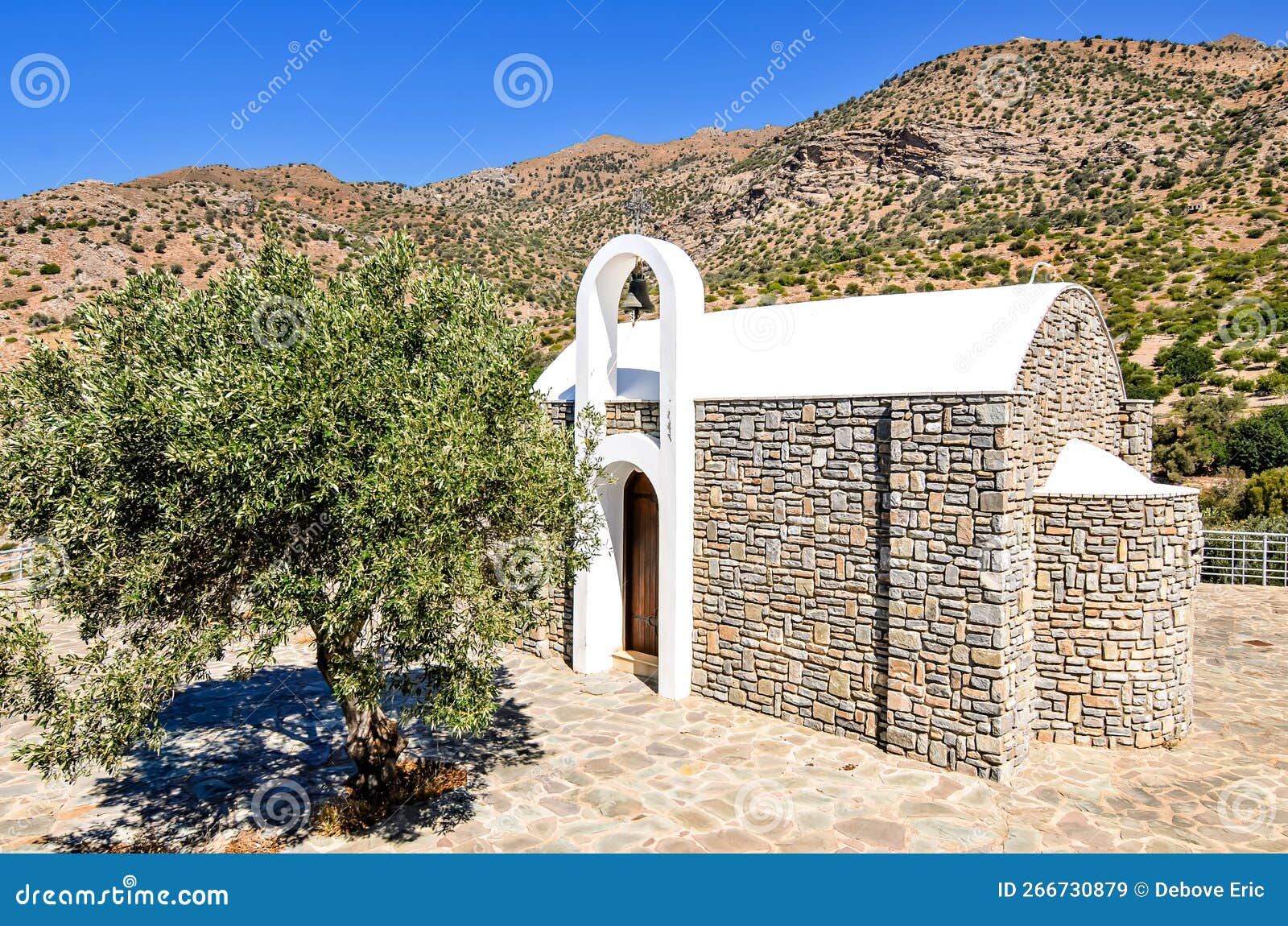 Chapel on the Hiking Trails in Crete Stock Image - Image of grass ...