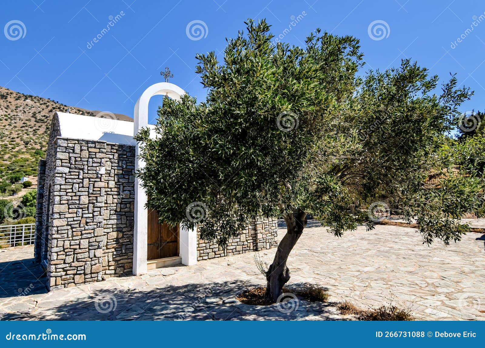 Chapel on the Hiking Trails in Crete Stock Photo - Image of vegetation ...