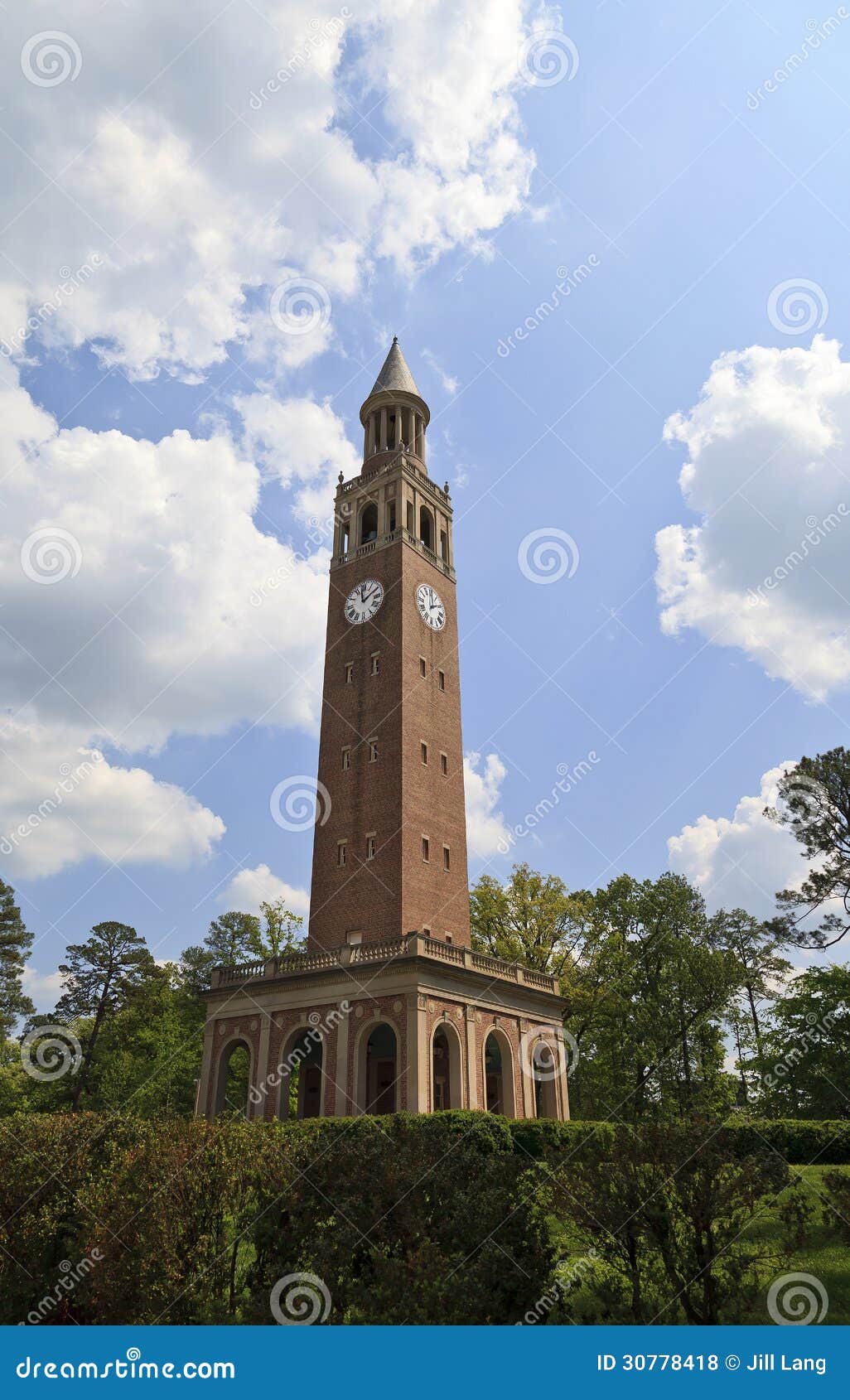 Chapel Hill Bell Tower stock photo. Image of structure - 30778418