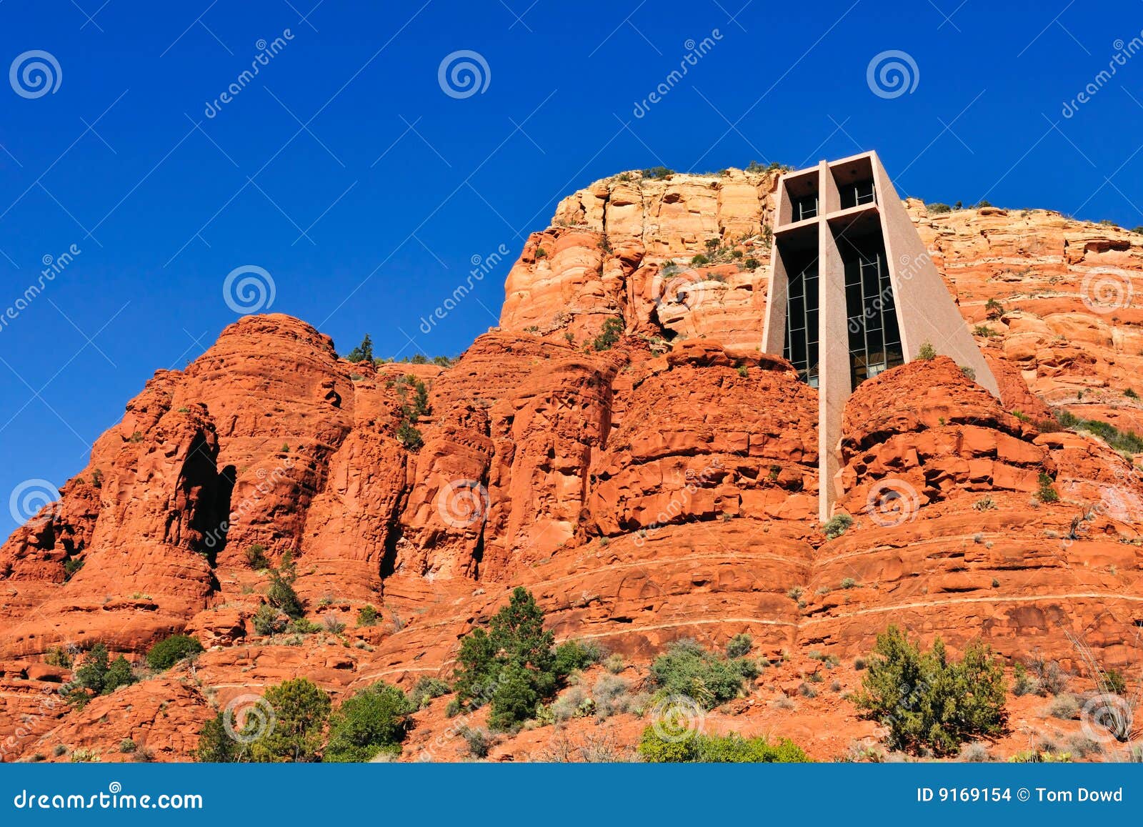 Chapel of Holy Cross Arizona Stock Photo - Image of sedona, blue: 9169154