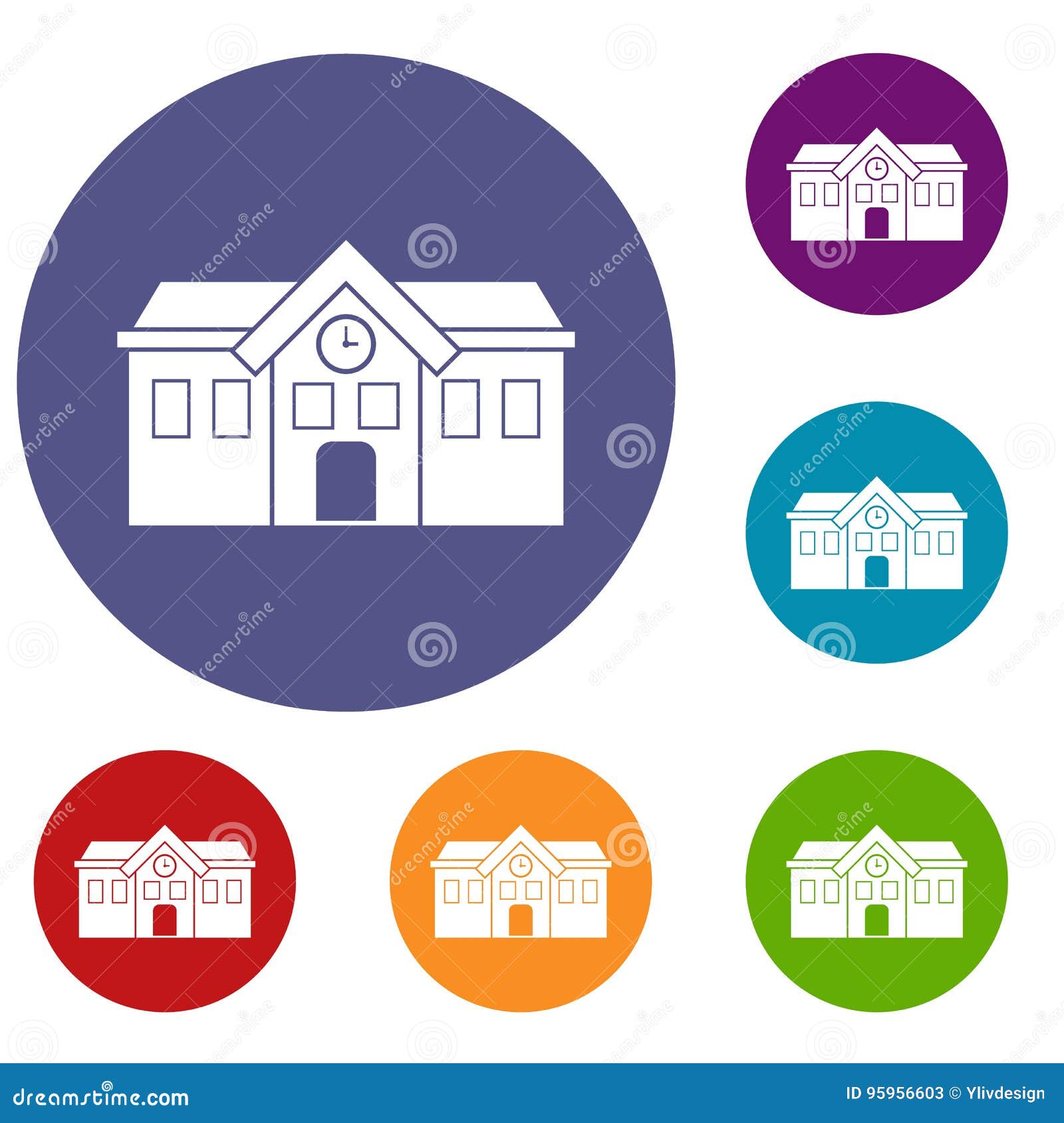 Chapel icons set stock vector. Illustration of catholicism - 95956603