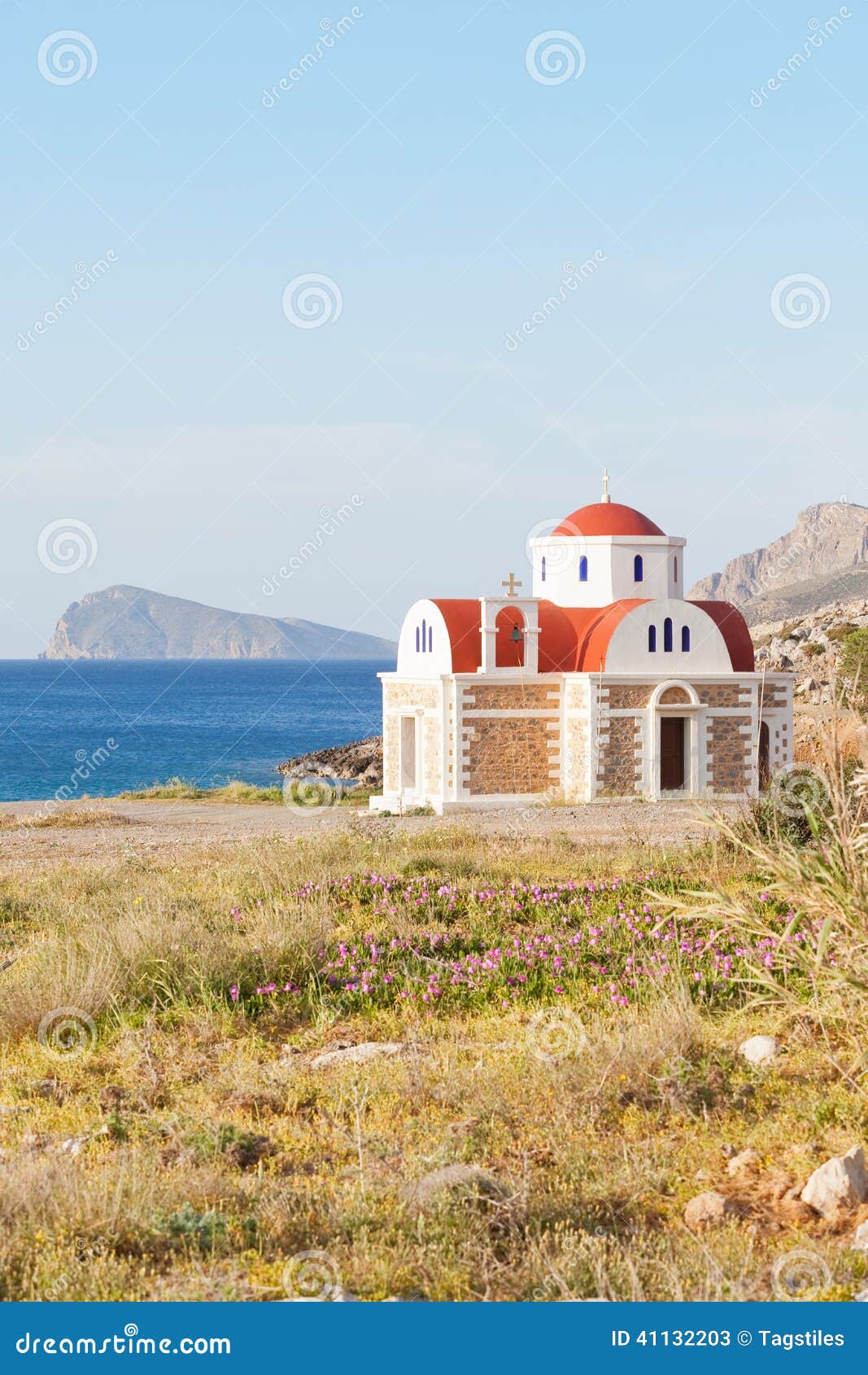 Chapel Pachia Ammos stock image. Image of church, mediterranean - 41132203