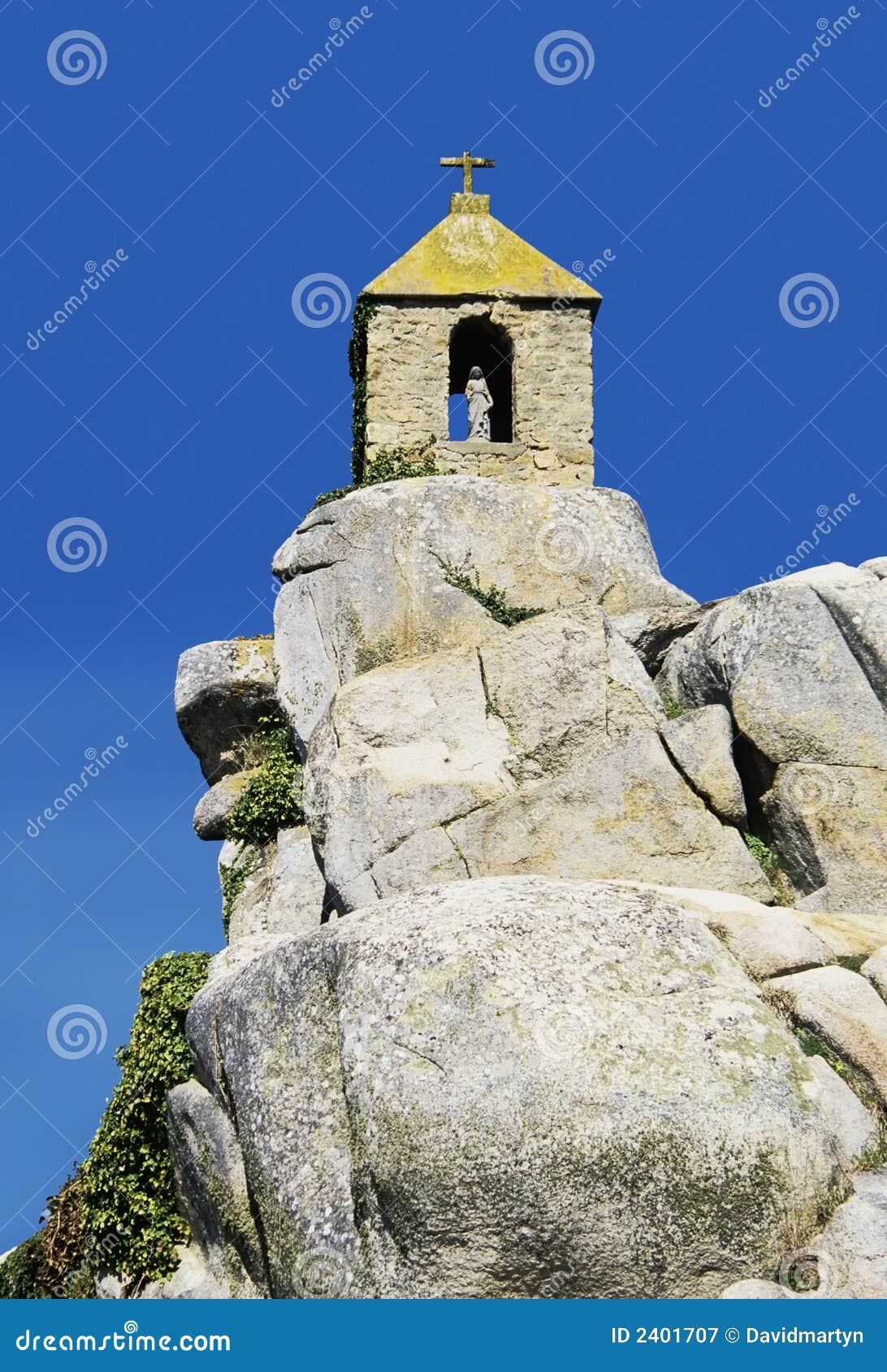 Chapel on rock stock image. Image of history, roman, catholic - 2401707