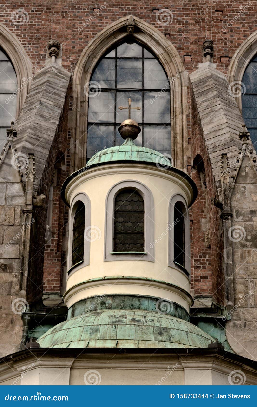 Chapel at the Side of a Big Church Stock Photo - Image of cross ...