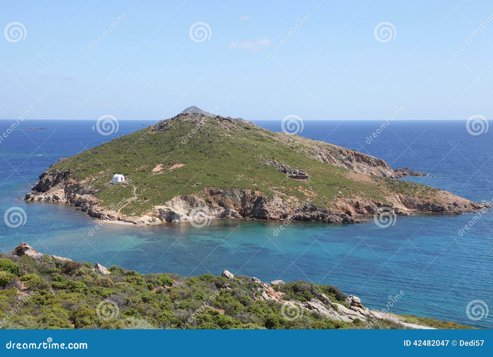 Small Greek Village Harbor On An Amoulani Island, Holy Mountain Athos ...