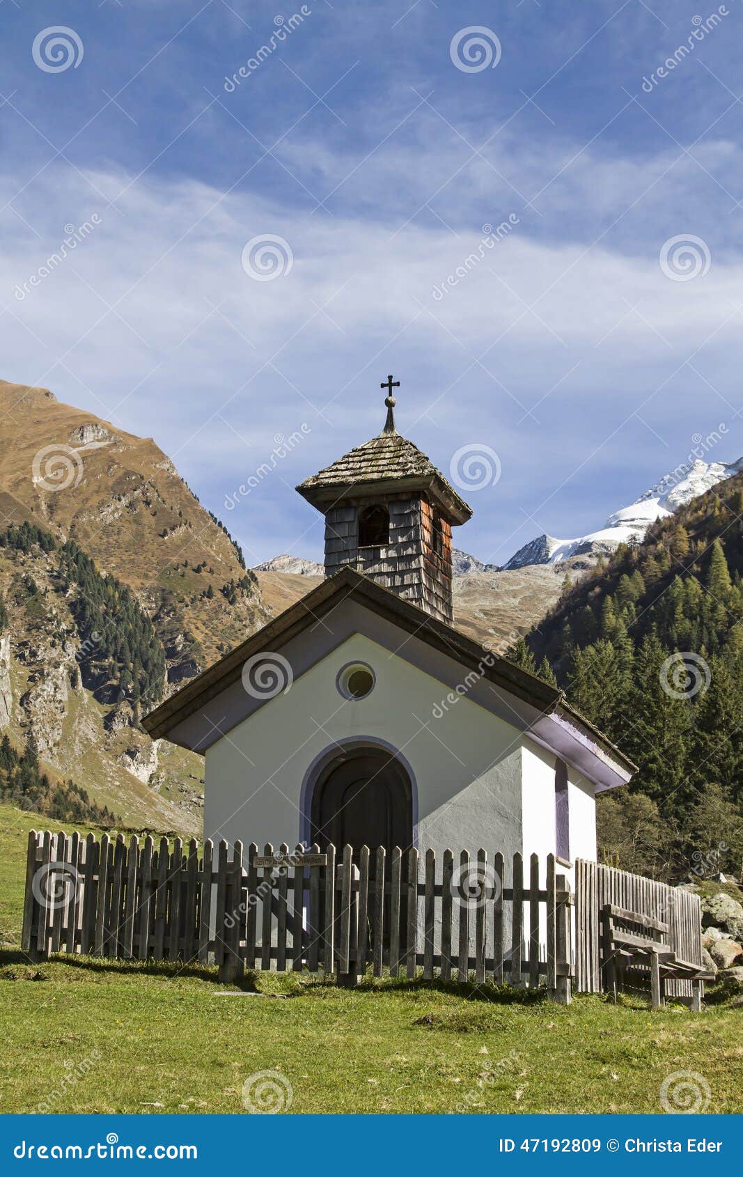 Chapel in valley Vals stock image. Image of piety, mountains - 47192809